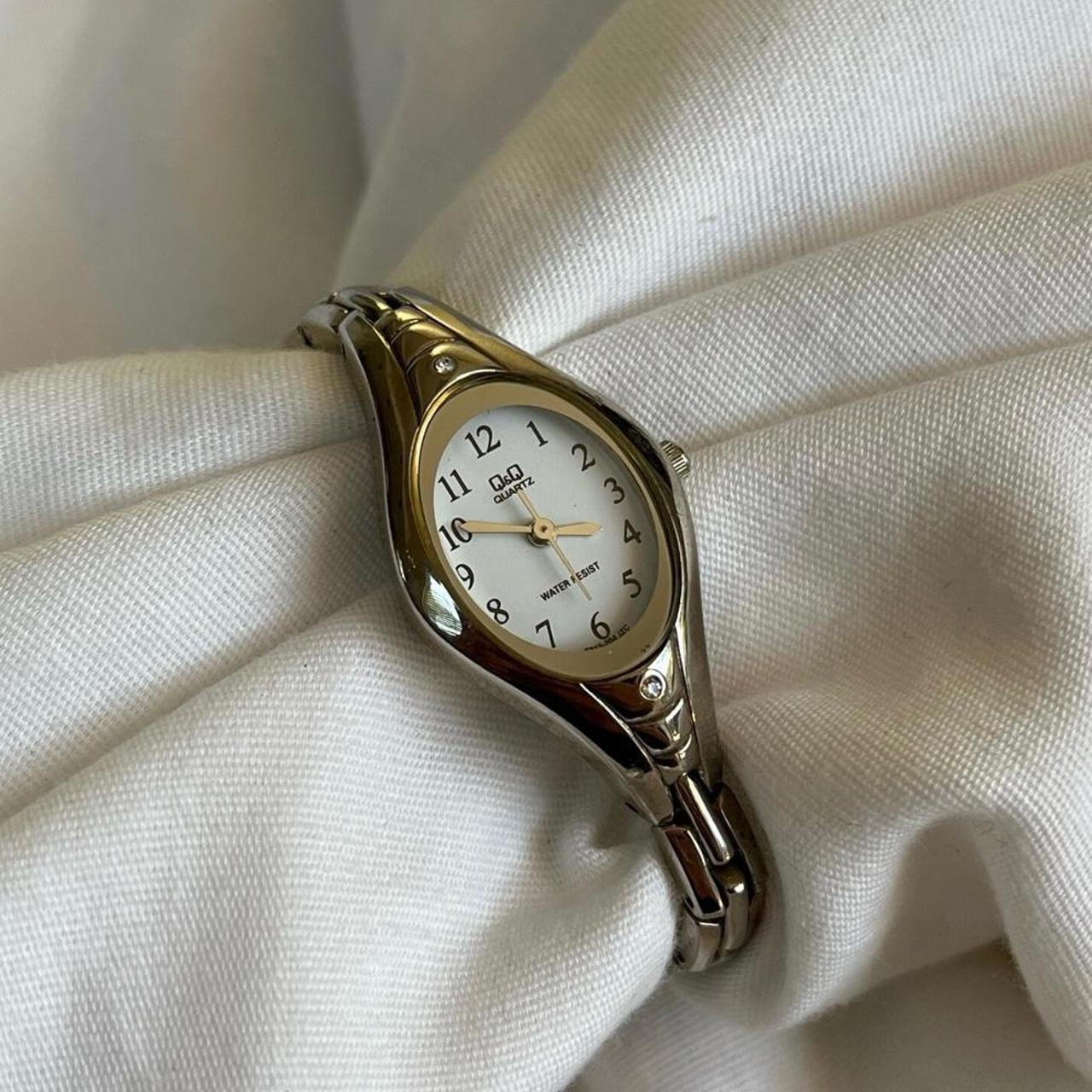 dainty silver watch with oval dial NO RETURNS OR... - Depop