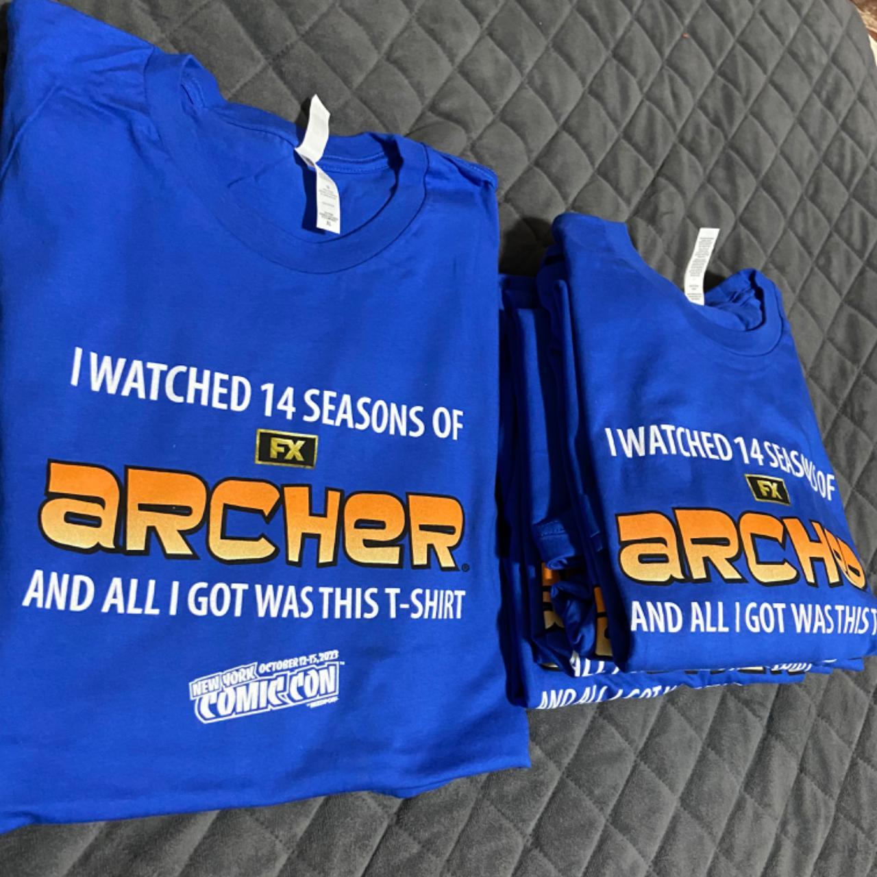 Archer FX screening comic con 2023 tshirt size XL.... - Depop