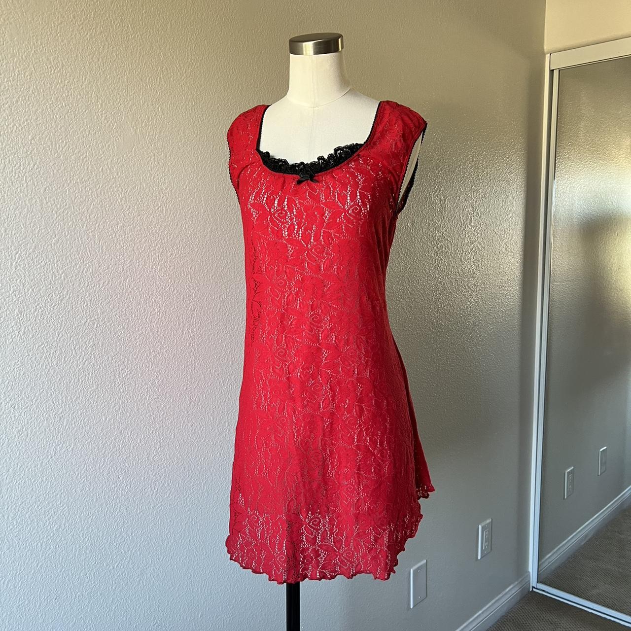 Iconic Red Lace Mini Dress⭐️💋♥️ Brand- gloria... - Depop