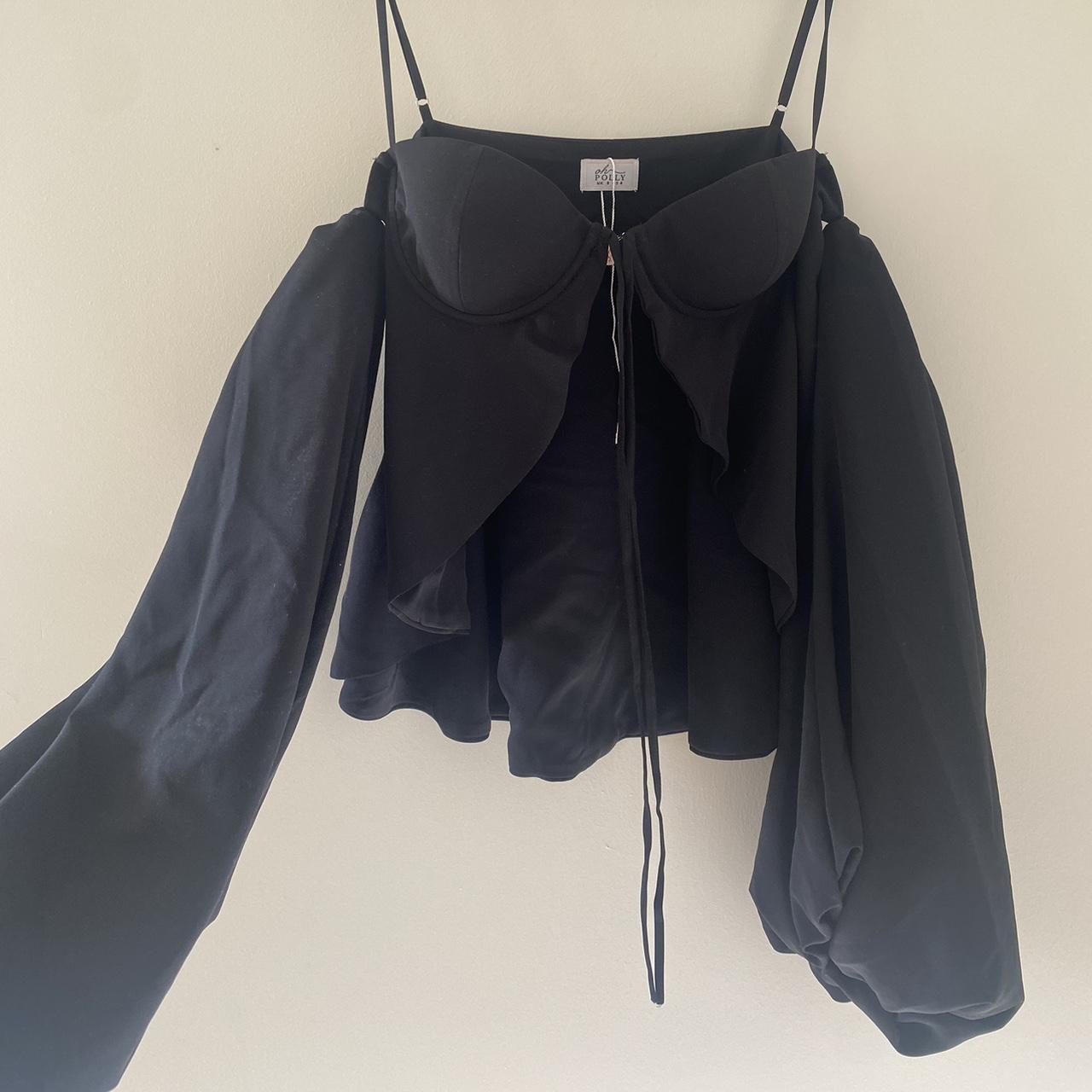 Black oh Polly top size 8. Adjustable straps. Never... - Depop