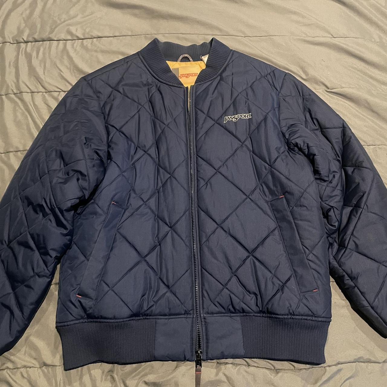 Men’s Large Vintage Jansport jacket diamond quilt -... | Depop