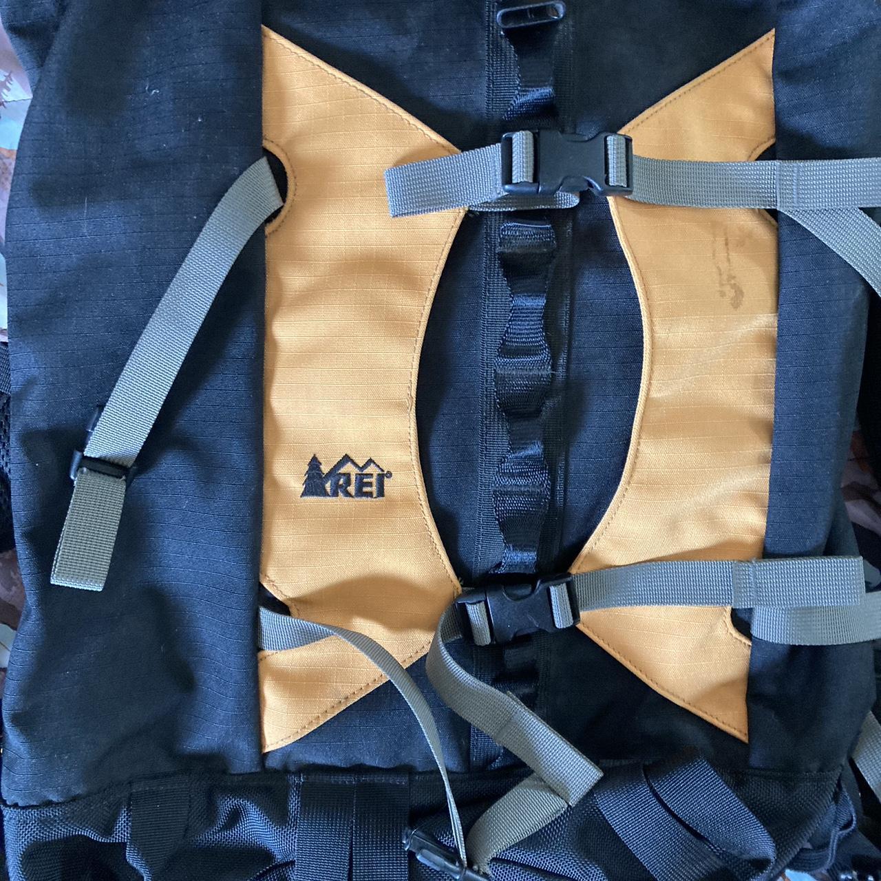 REI Backpacking pack in faded orange. Unknown... - Depop