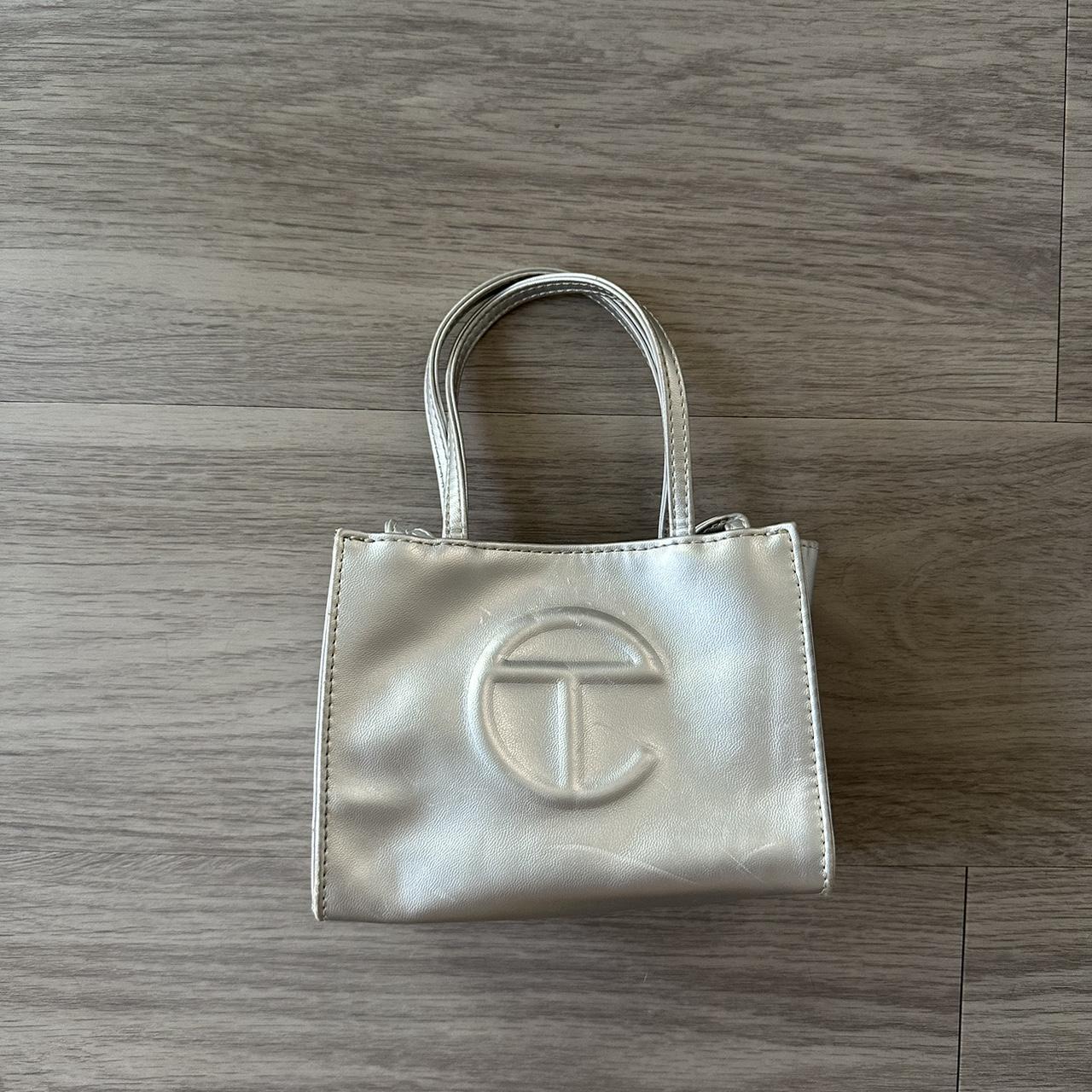 Metallic silver Telfar - Depop