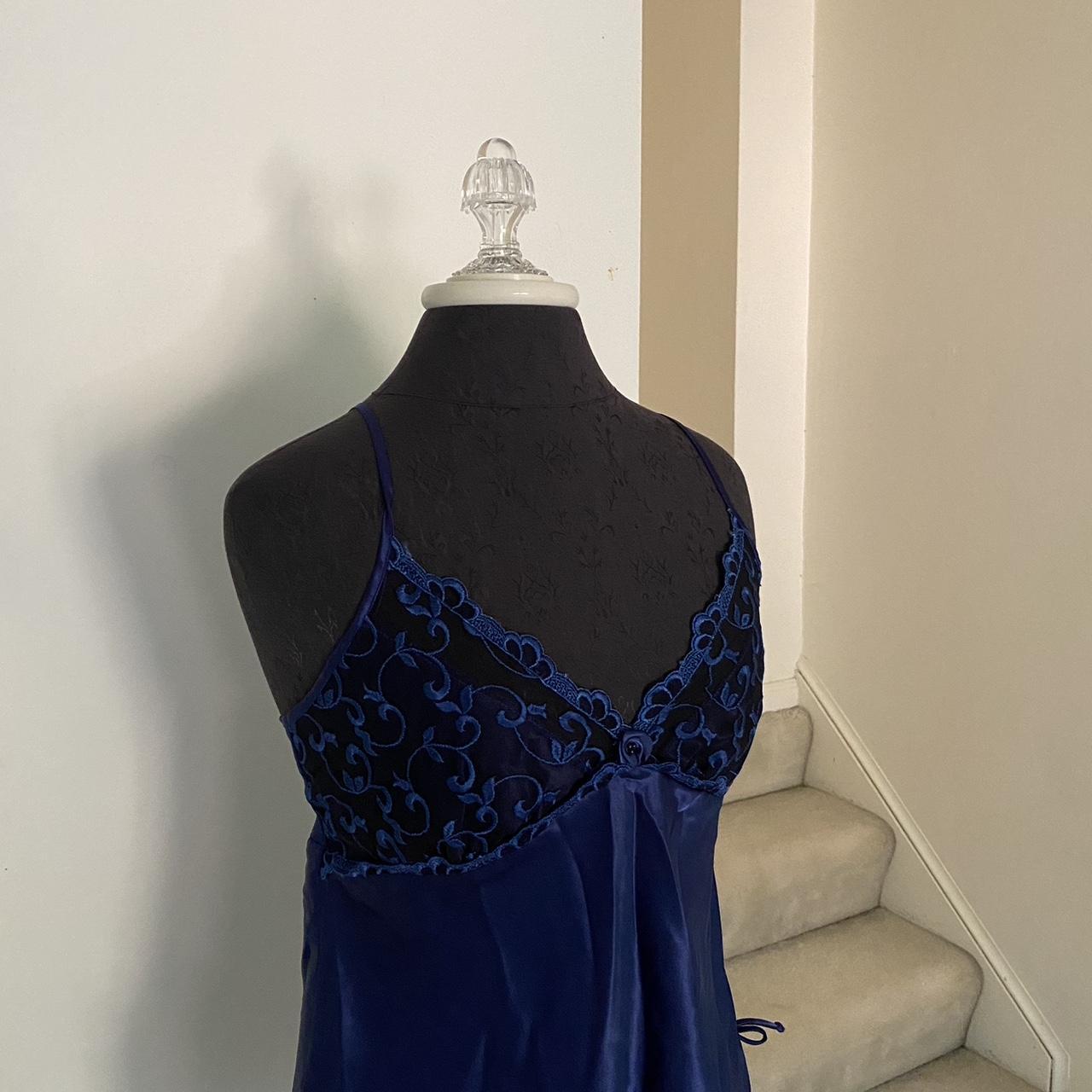 Gorgeous navy blue slip dress; Size Medium This is... - Depop