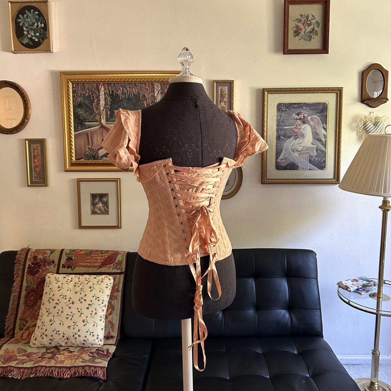 Stunning peach colored corset from Corset... - Depop