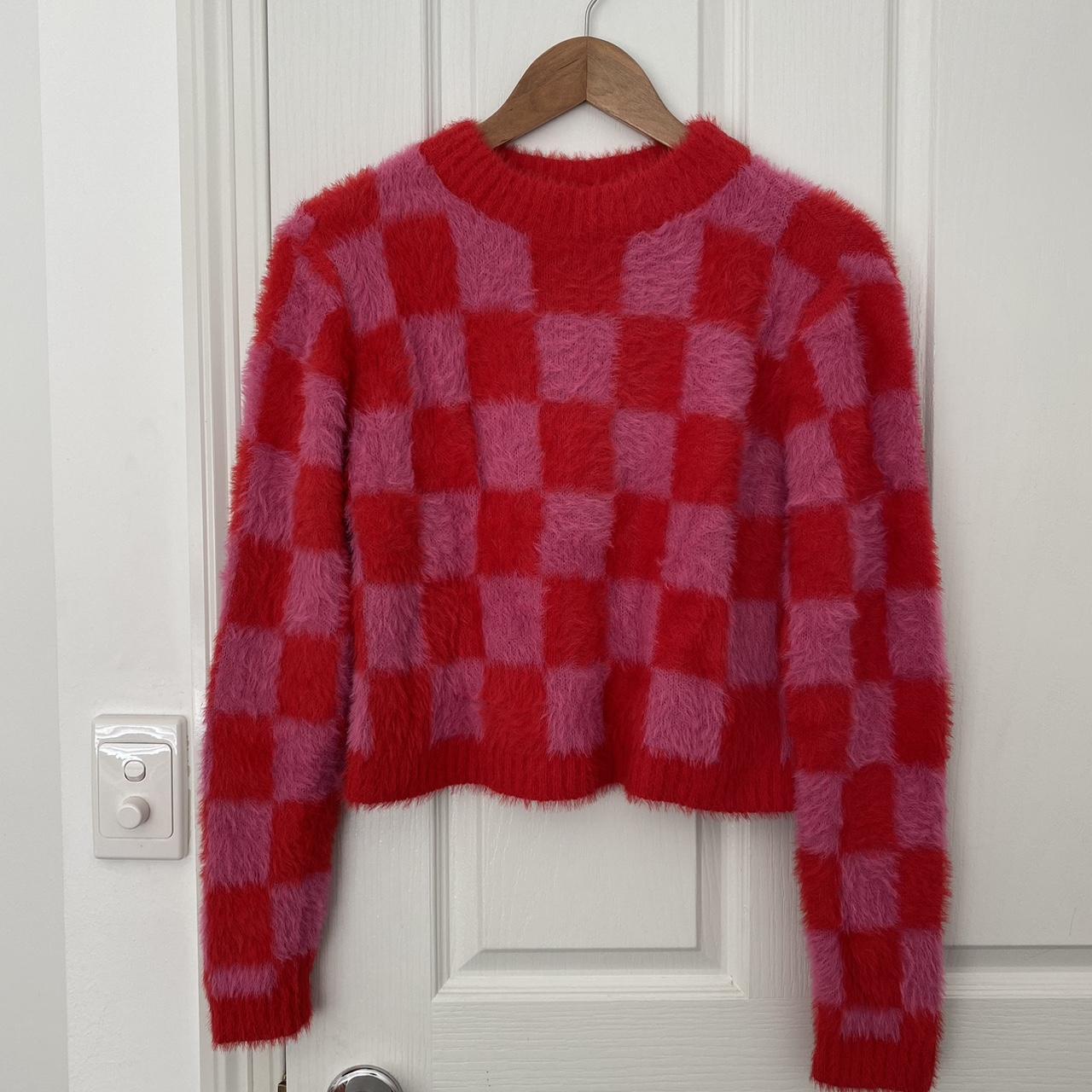 Checkered jumper Size: 10 Fabric: Nylon acrylic... - Depop