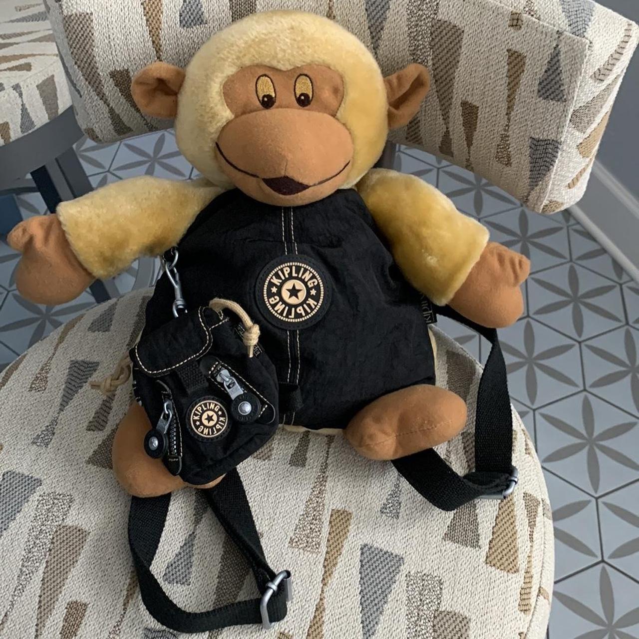 Vintage Kipling plush monkey back pack. It was never... - Depop