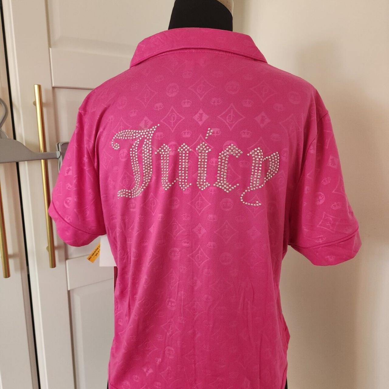 Juicy Couture pink JC logo bling Pink embossed... - Depop