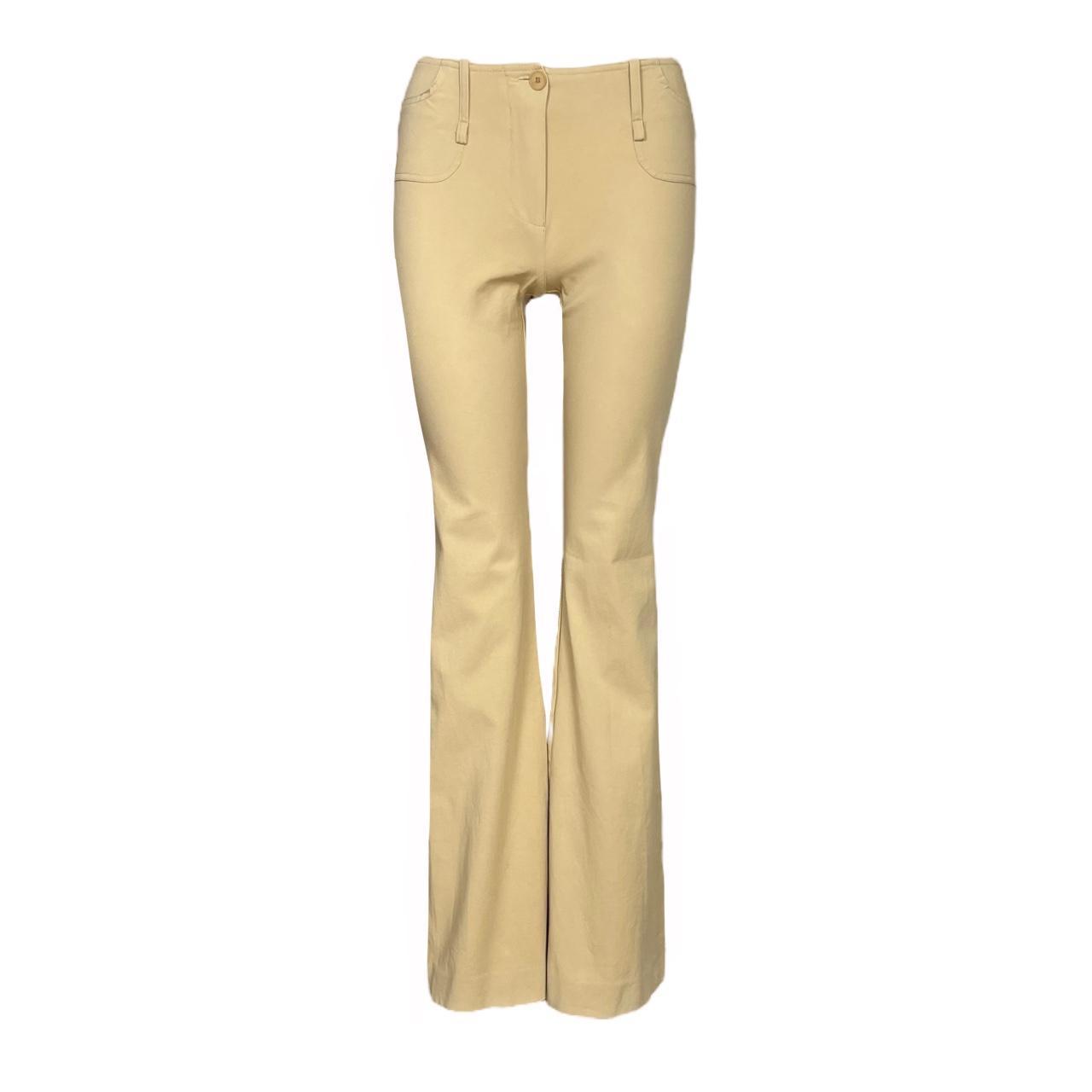 Gorgeous vintage Plein Sud beige camel flared pants... - Depop
