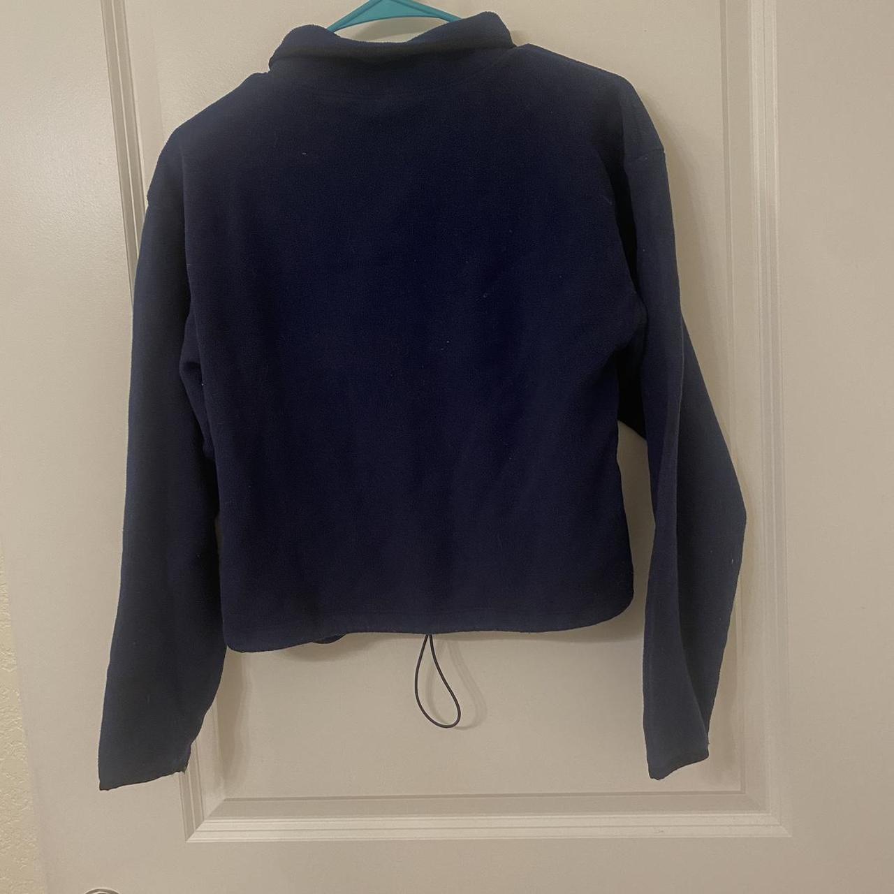 dark blue victoria secret pink half zip up size... - Depop