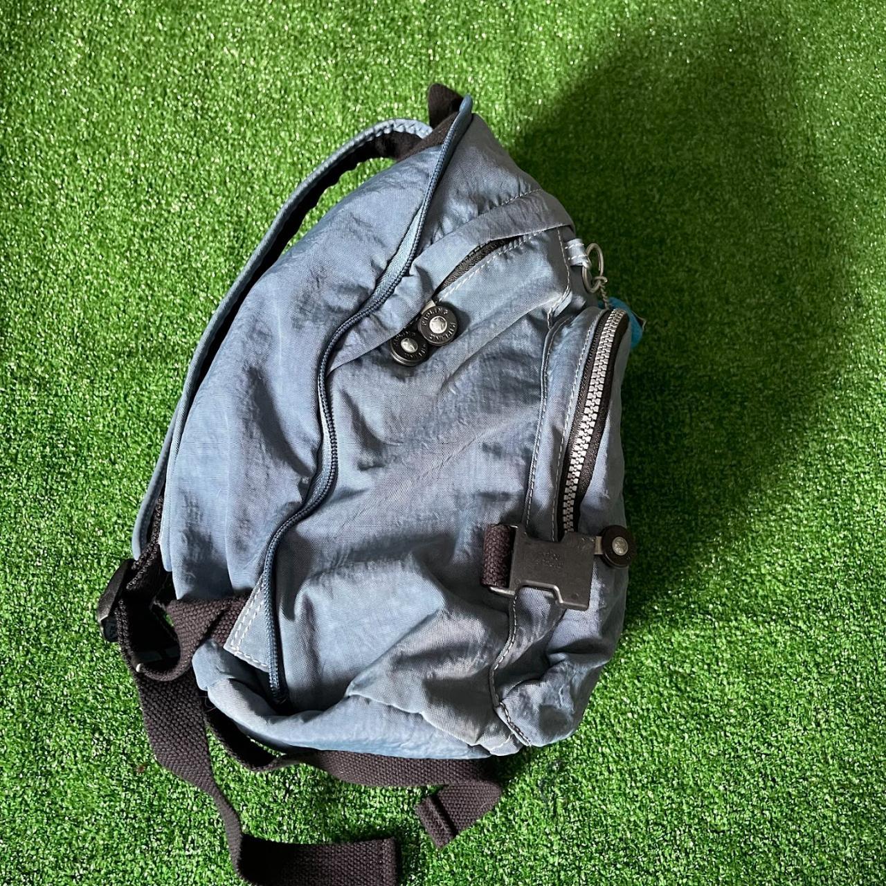 Kipling Grey Vintage Medium Pockets Backpack Bookbag... - Depop