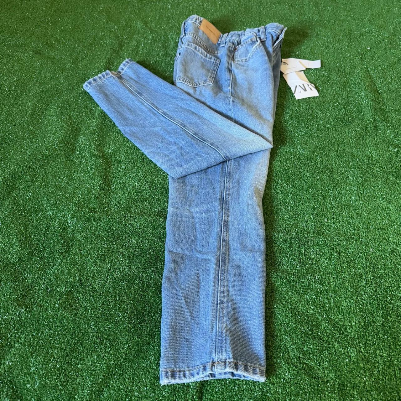 Zara kids Adjustable waist Mom Fit Pants Straight... - Depop