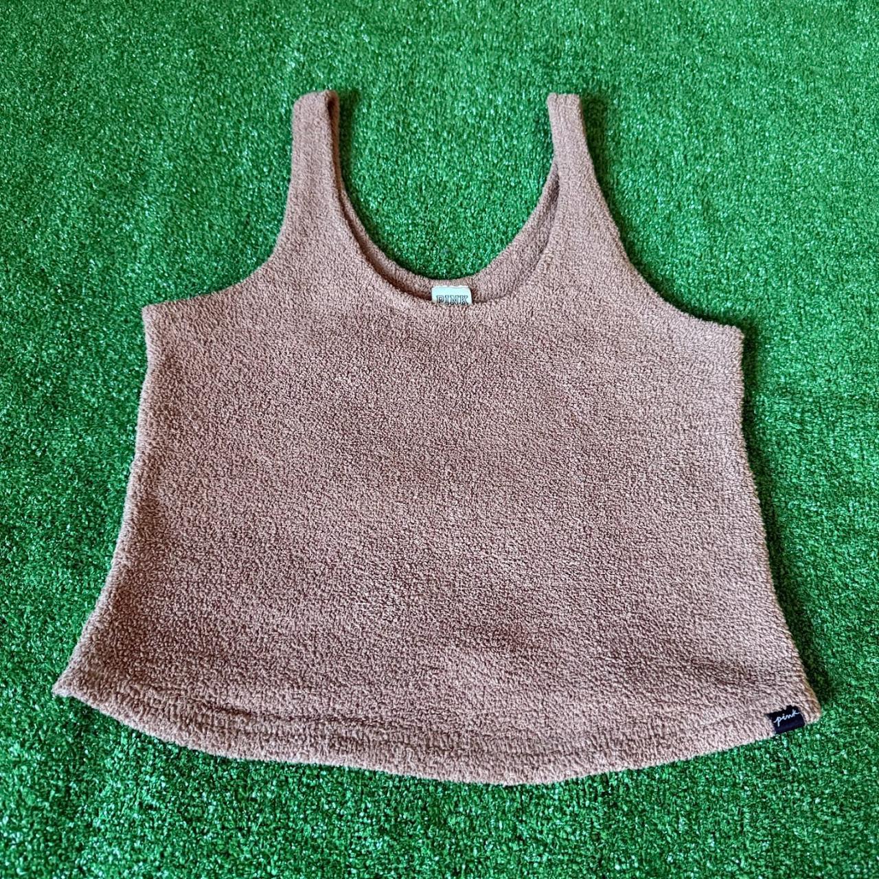 PINK Victoria Secret Brown Cozy Fluffy Soft... | Depop