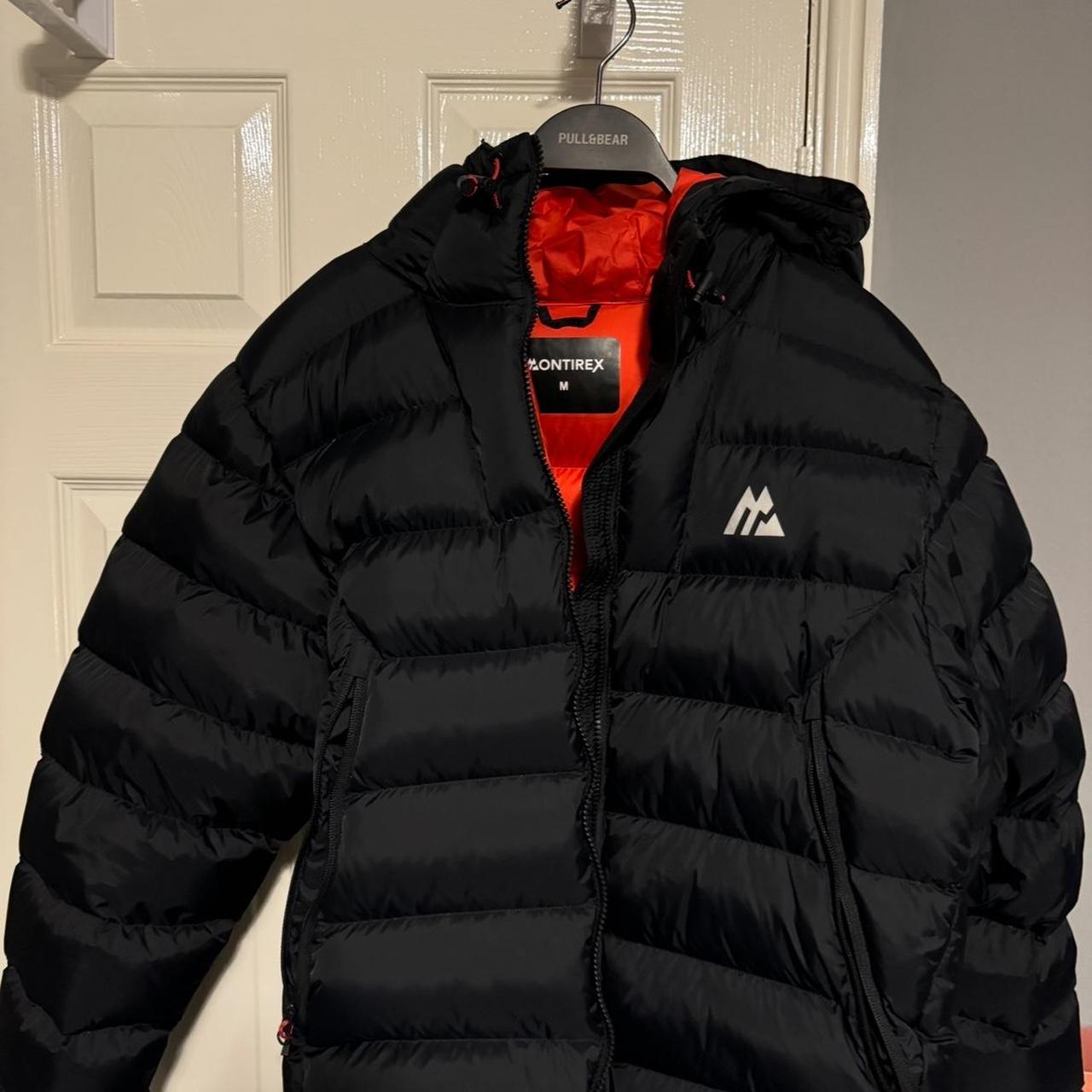 Black and red Montirex AP1 down jacket #downjacket - Depop