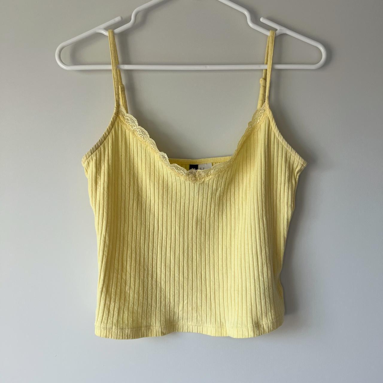 Yellow cami top •can fit well for S-L •stretchy... - Depop