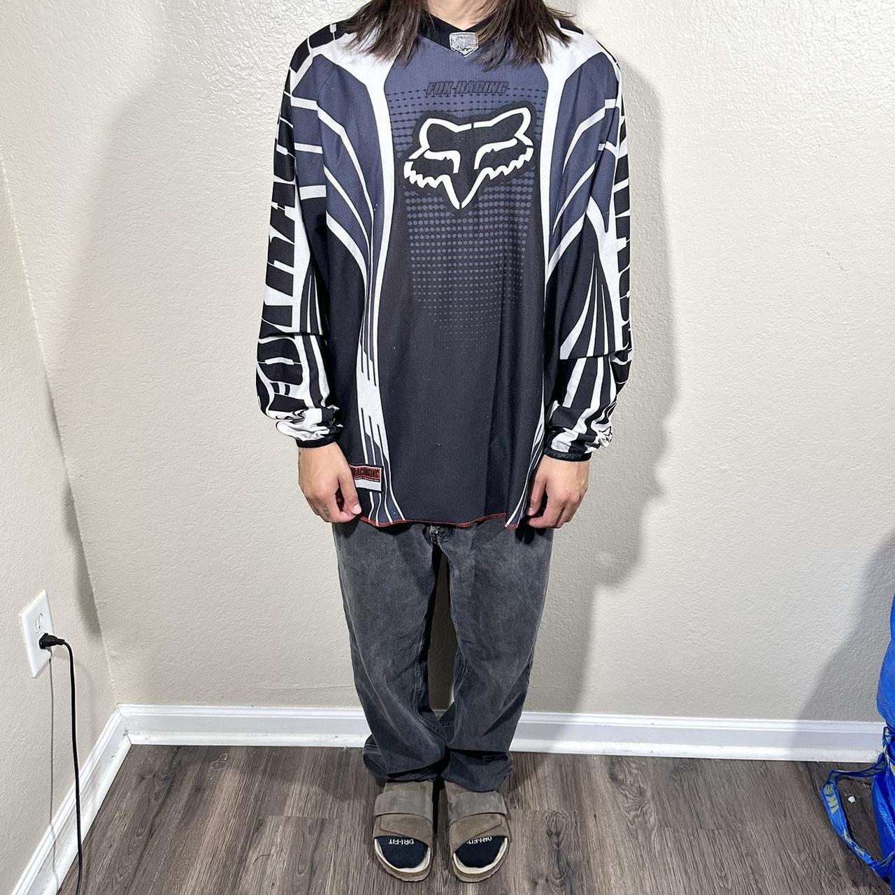 Y2K Fox Racing Motocross Jersey Longsleeve size:... - Depop