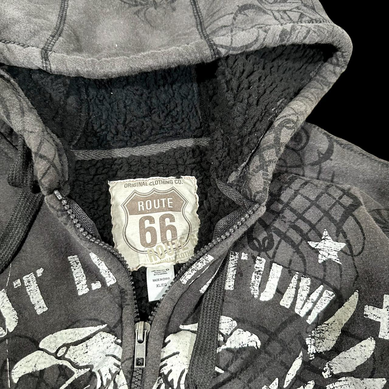 Y2K Route 66 Hoodie size: XL (25Wx27.5L) flaws:... - Depop