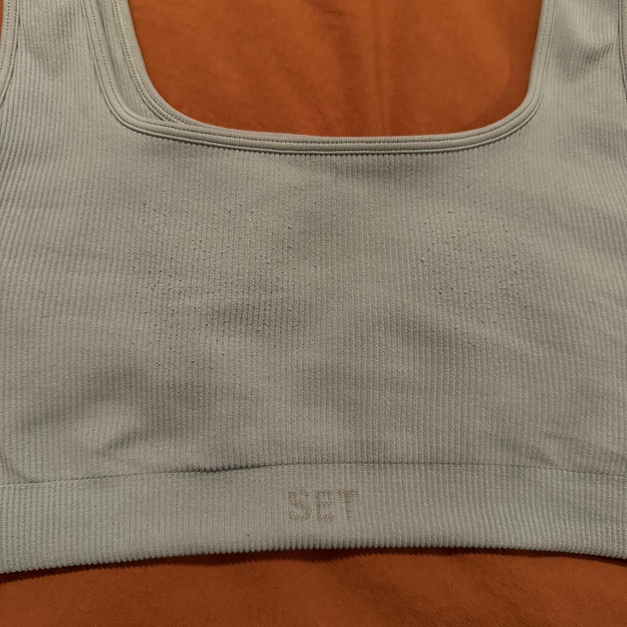 Set Active baby blue sports bra Size small Free... - Depop