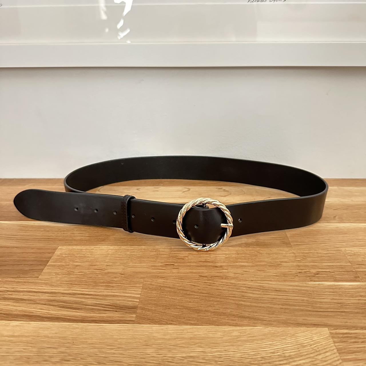 Loeffler Randall Leo Twisted Circle Buckle Belt -... - Depop