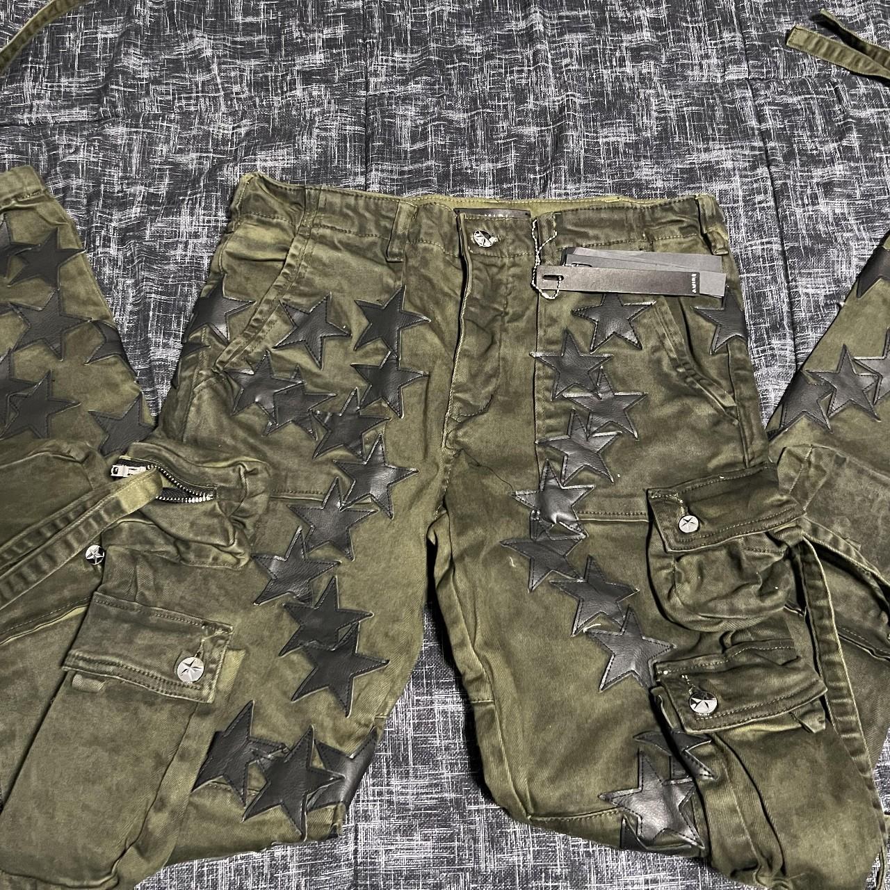 Size 30 Leather star patches - Depop