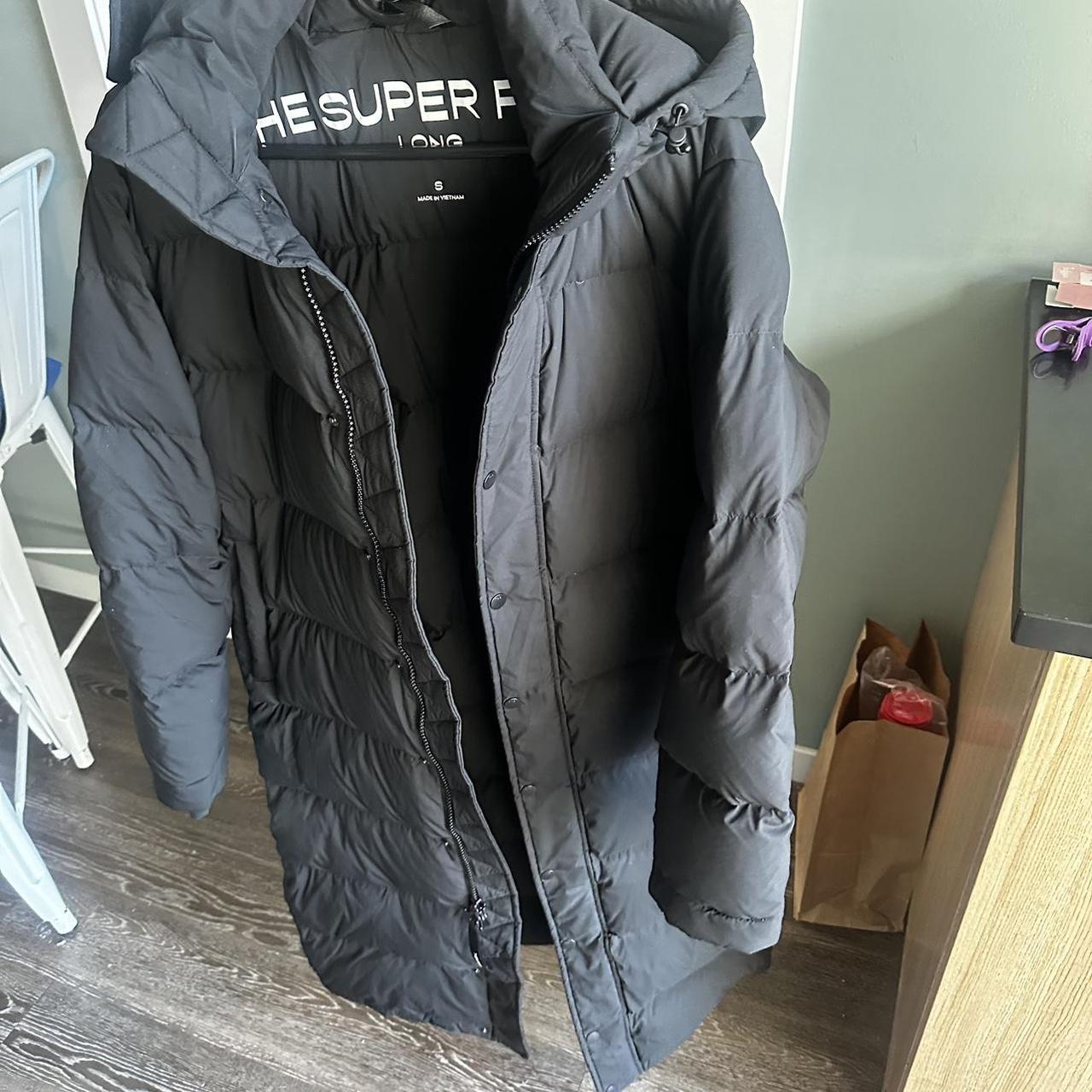 Aritzia long super puff size small in black. Only... - Depop