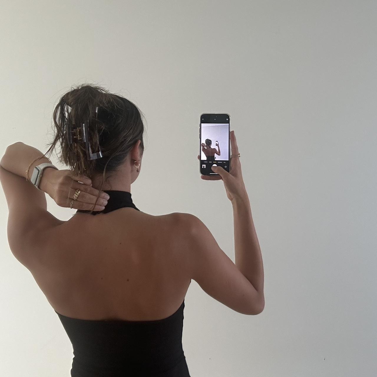 Kookai High neck, low back body suit Size:... - Depop