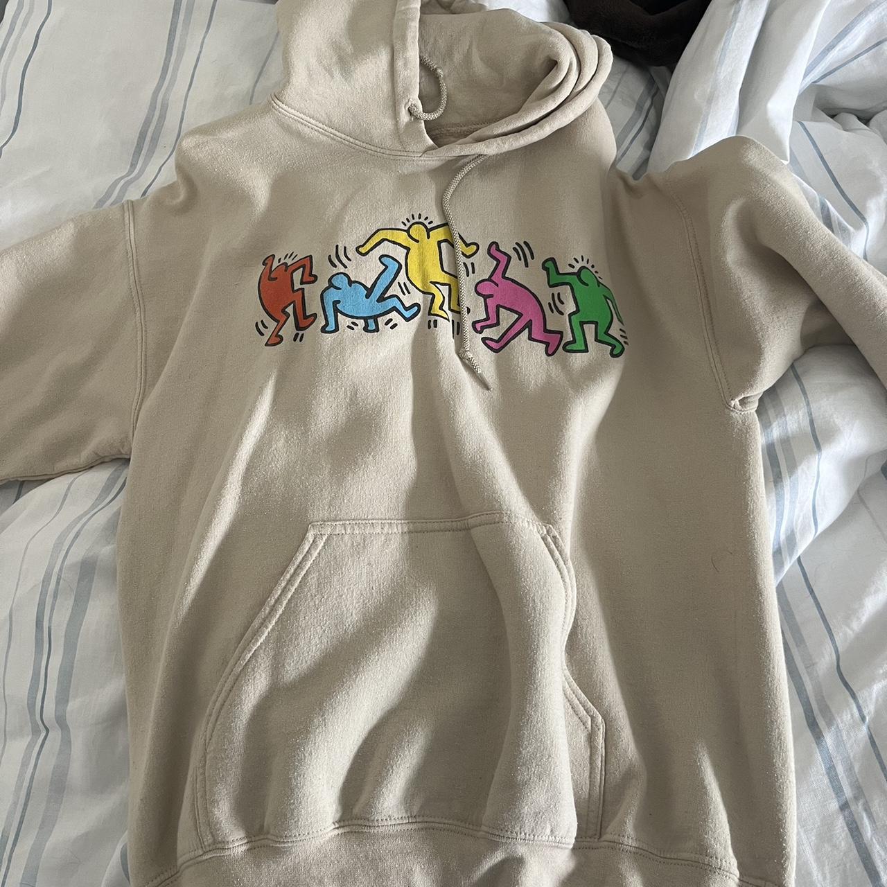 KEITH HARING NEUTRAL HOODIE - Depop
