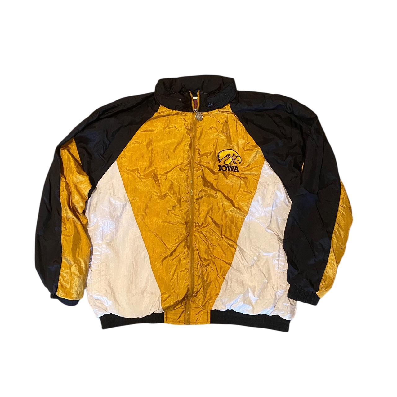 Vintage Iowa Hawkeyes Windbreaker Jacket Black... | Depop