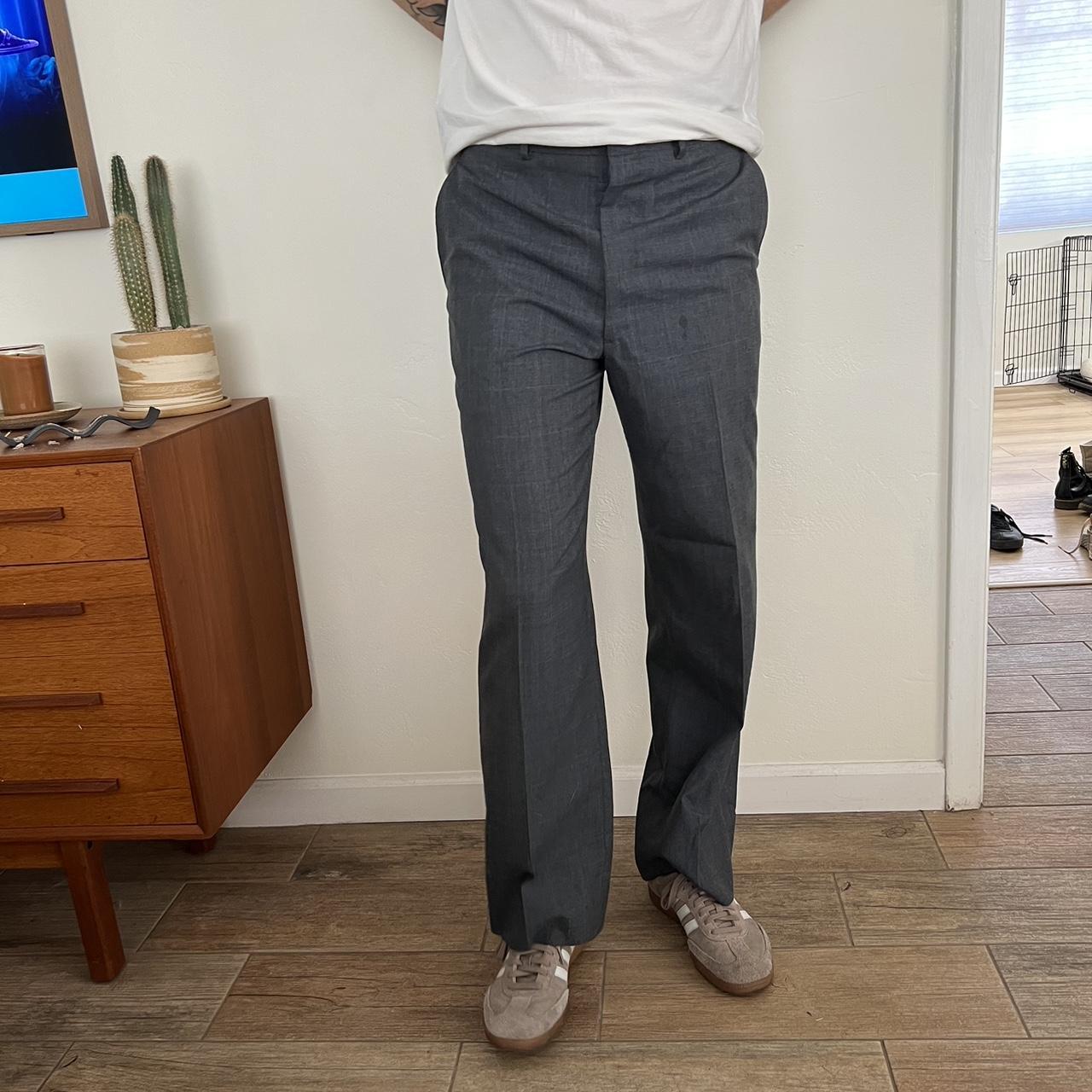 No brand name slacks 32/32 blue/grey color - Depop