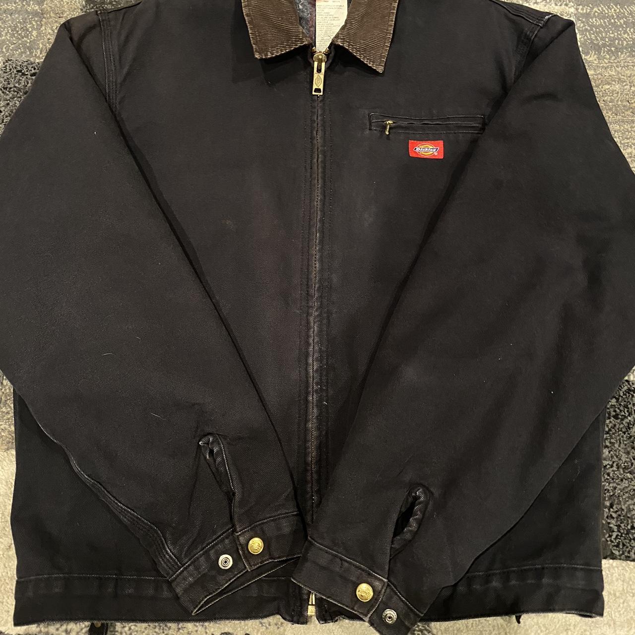 Dickies Men's Black and Red Jacket | Depop