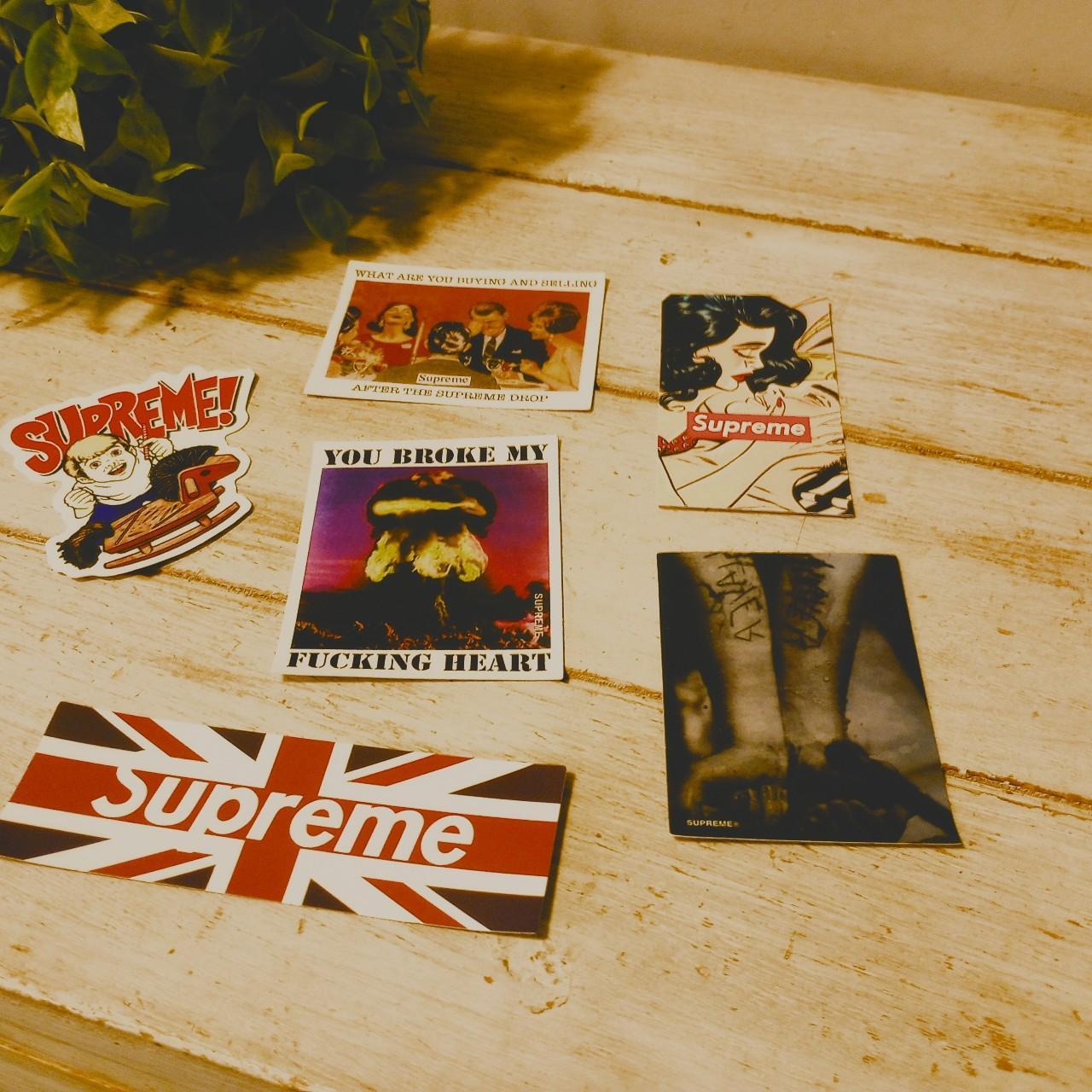Supreme Logo decal sticker lot new British flag goth... - Depop