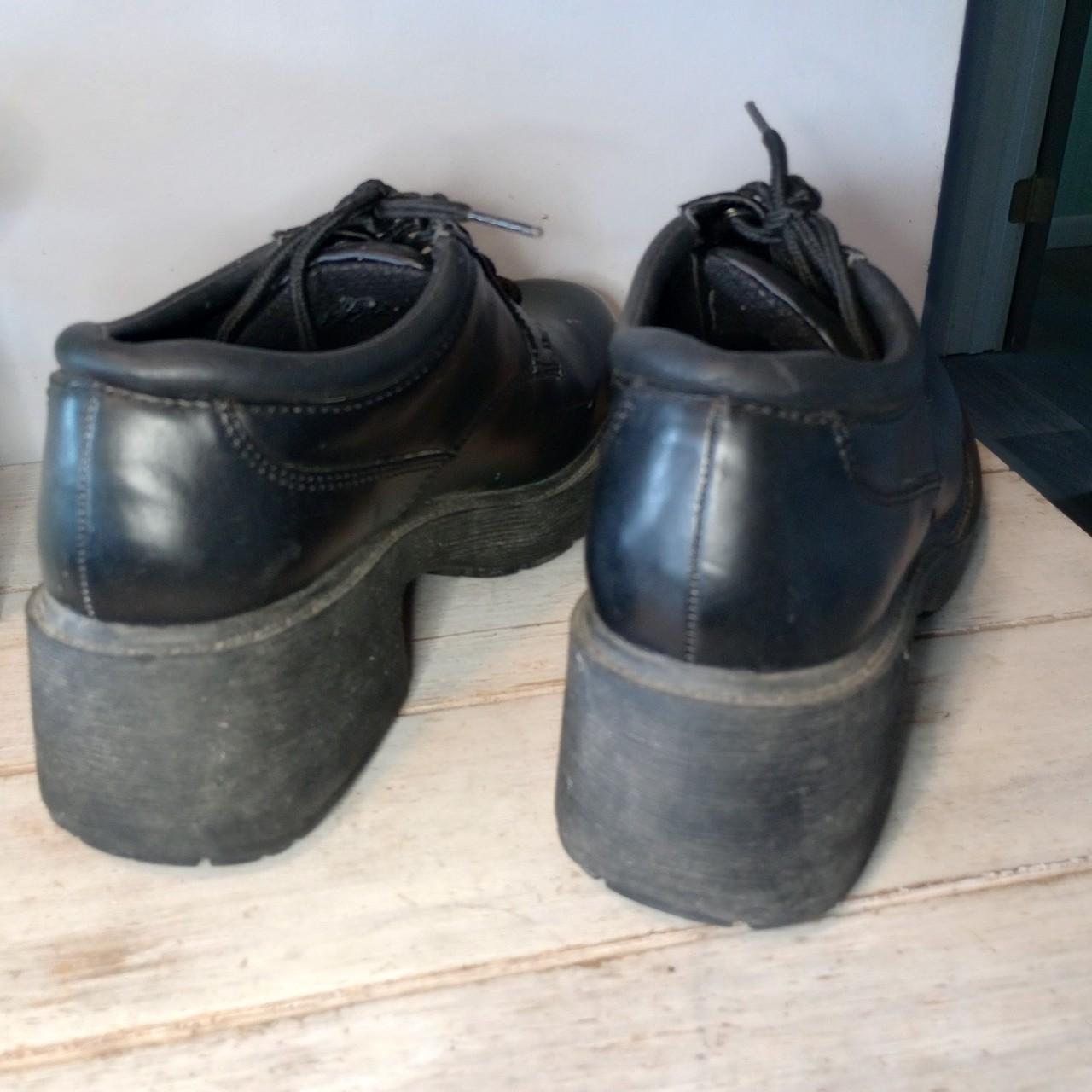 Y2K Bongo Platform Boots Chunky Heeled Oxfords 90s... - Depop