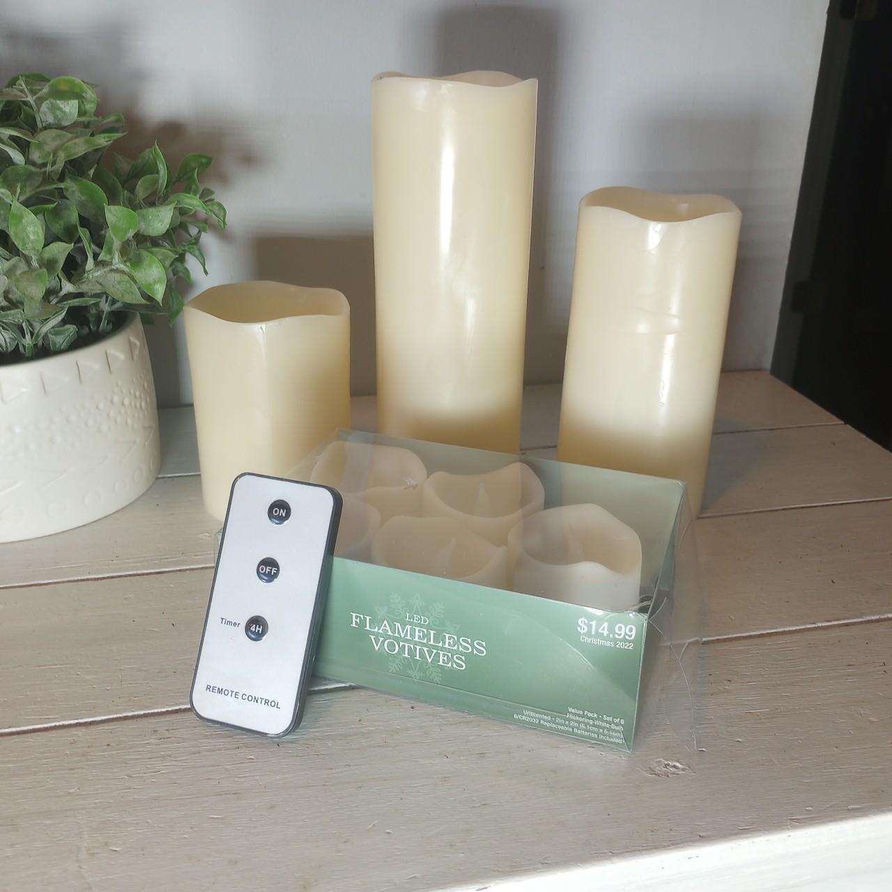 Flameless Mini Votives Large Remote Controlled LED... | Depop