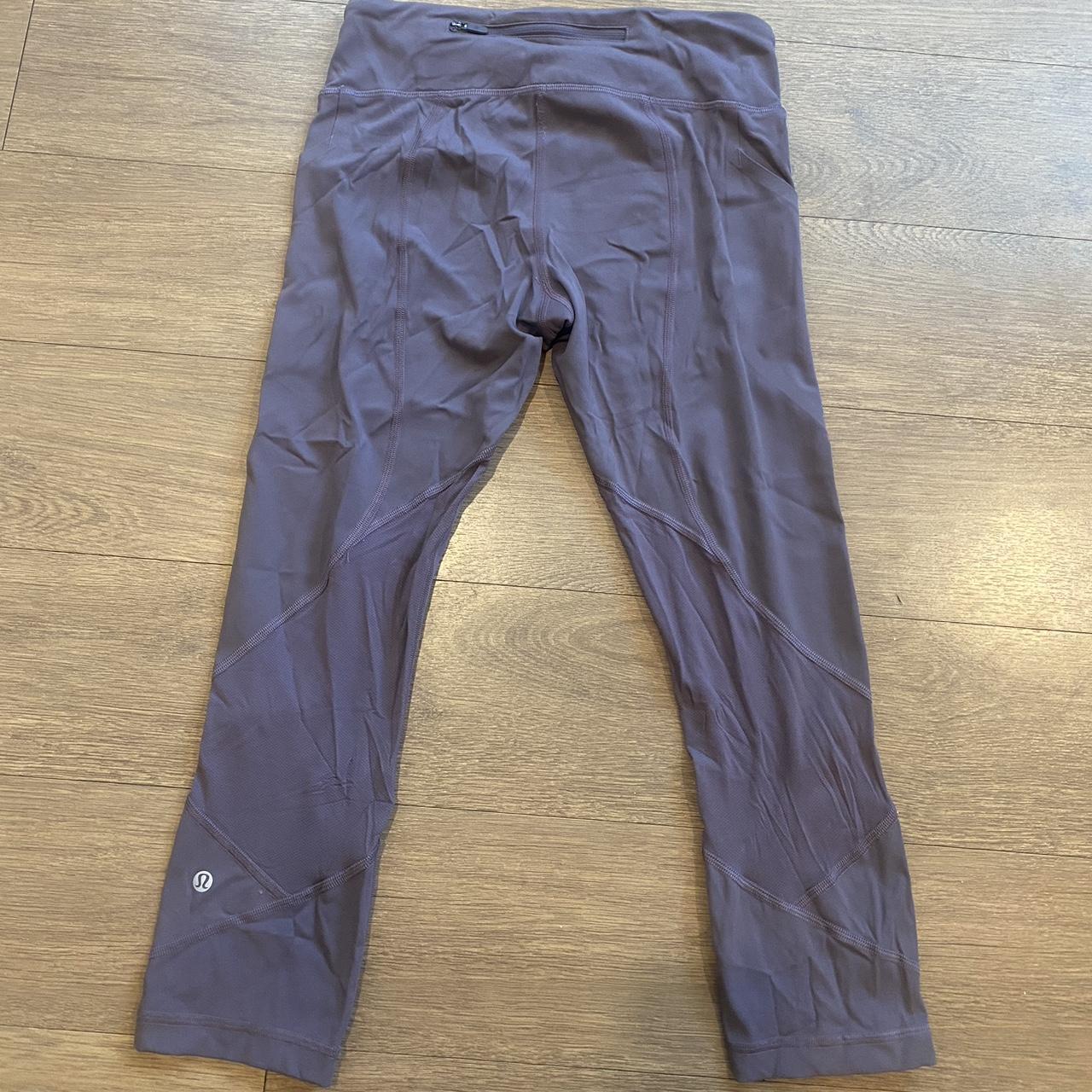 lululemon light purple slightly cropped leggings! in... - Depop