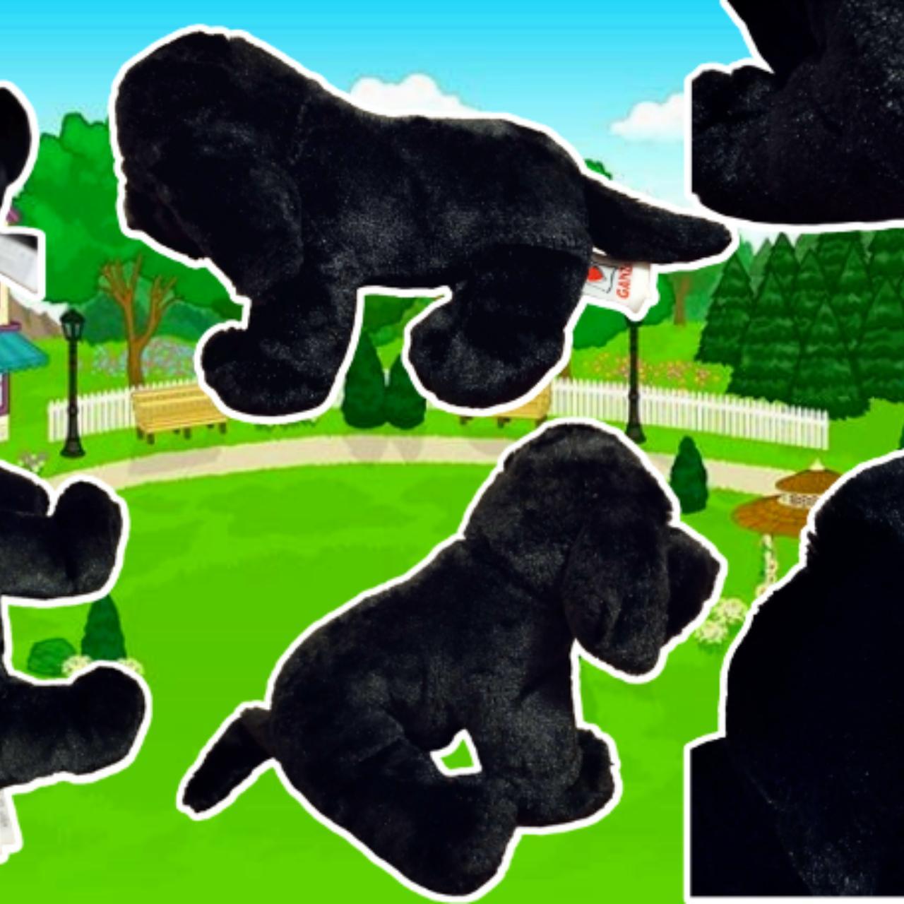 An adorable Webkinz black lab stuffed animal... - Depop