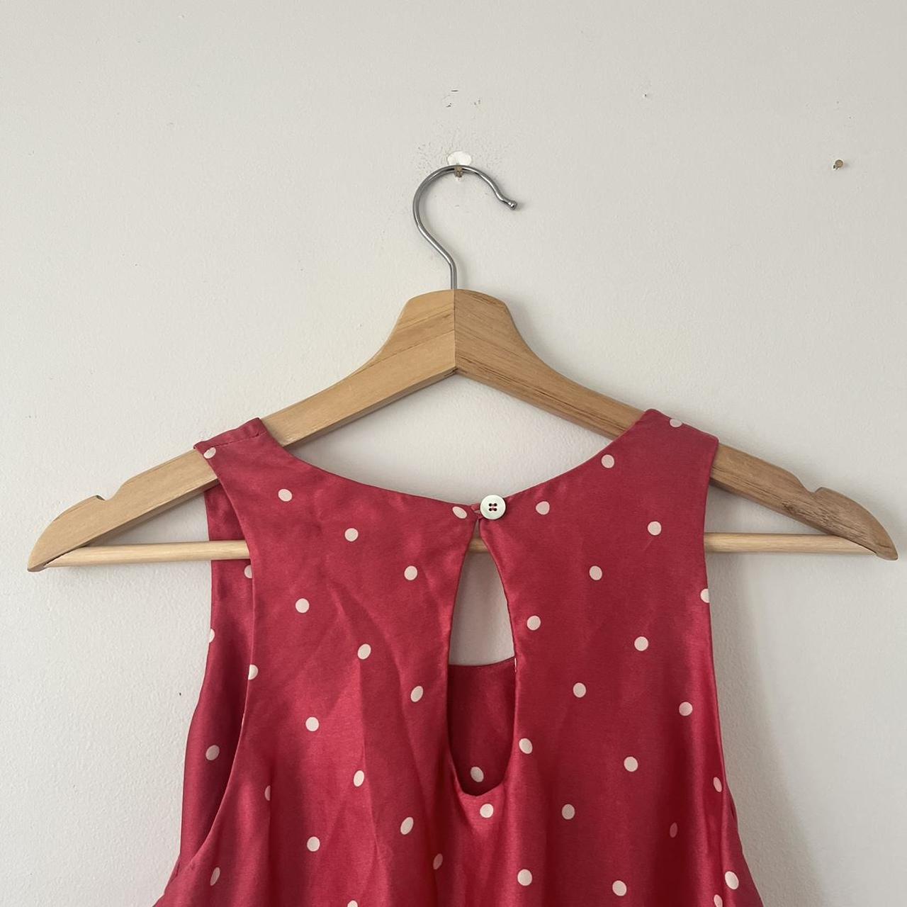 Madame A Paris Pour Monoprix Pink polka dot - silk... - Depop