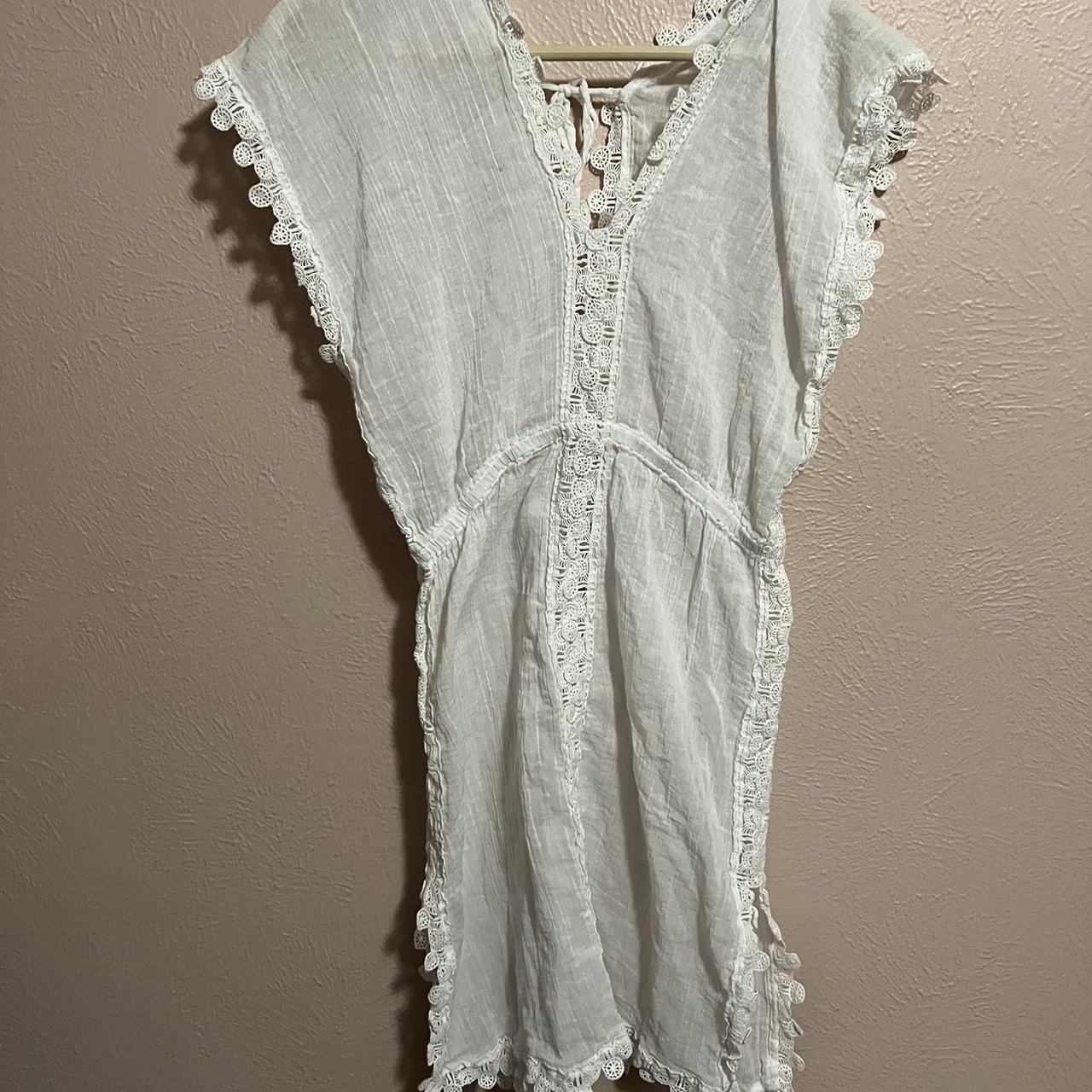 White SEAFOLLY swimsuit coverup. Size XS but fits up... - Depop