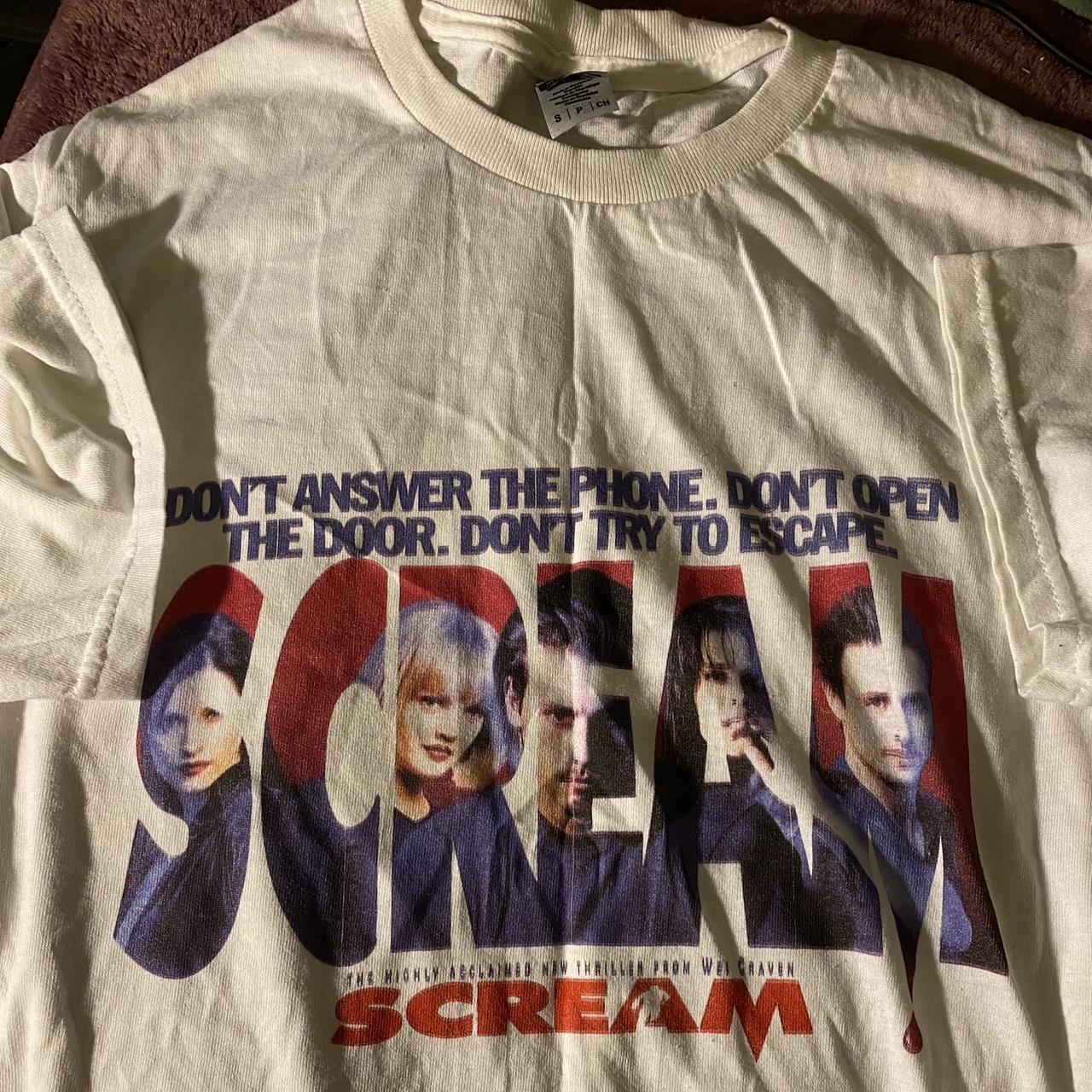 custom printed scream t-shirt scream movie series... - Depop