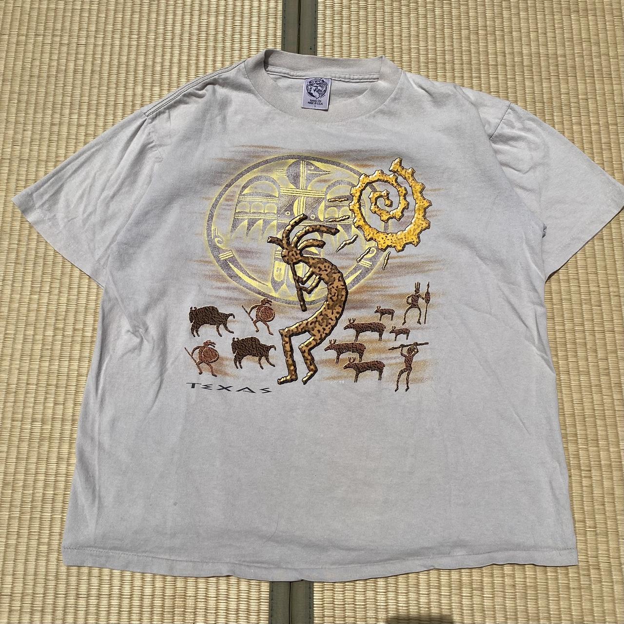 Vintage 90s Navajo Kokopelli Big Print Western... | Depop