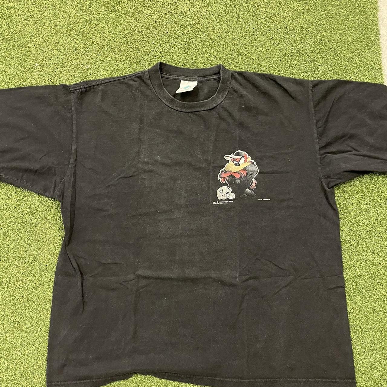 Super dope faded black raiders taz tshirt No flaws... - Depop