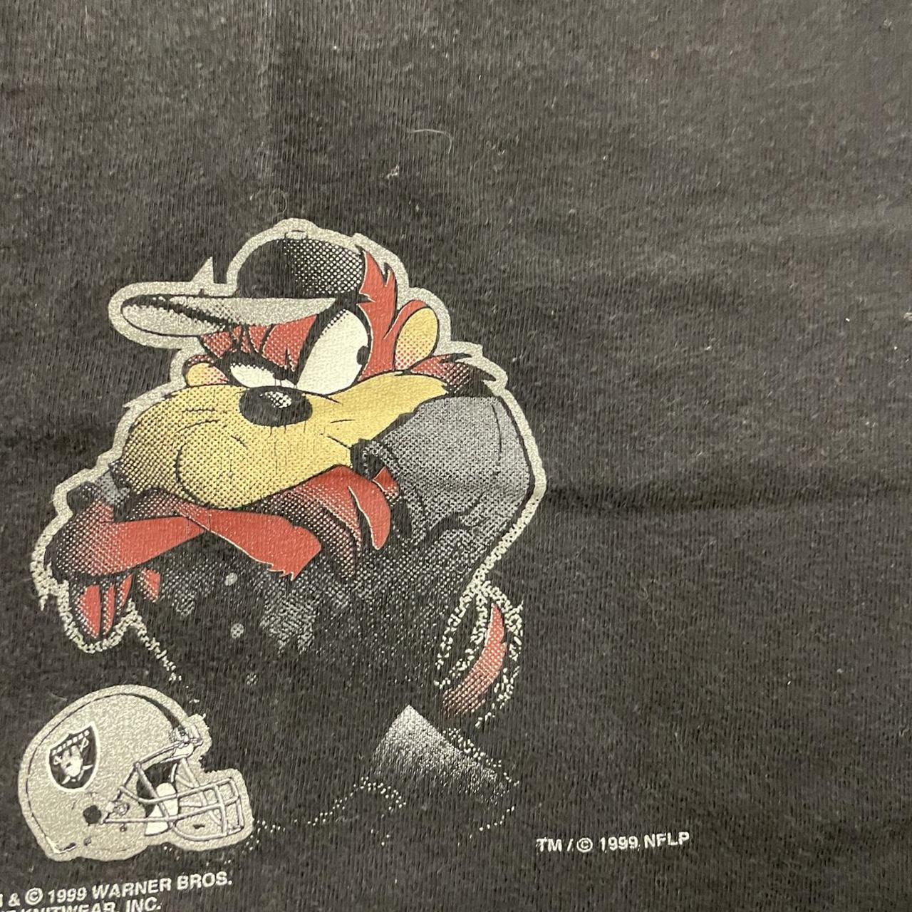 Super dope faded black raiders taz tshirt No flaws... - Depop