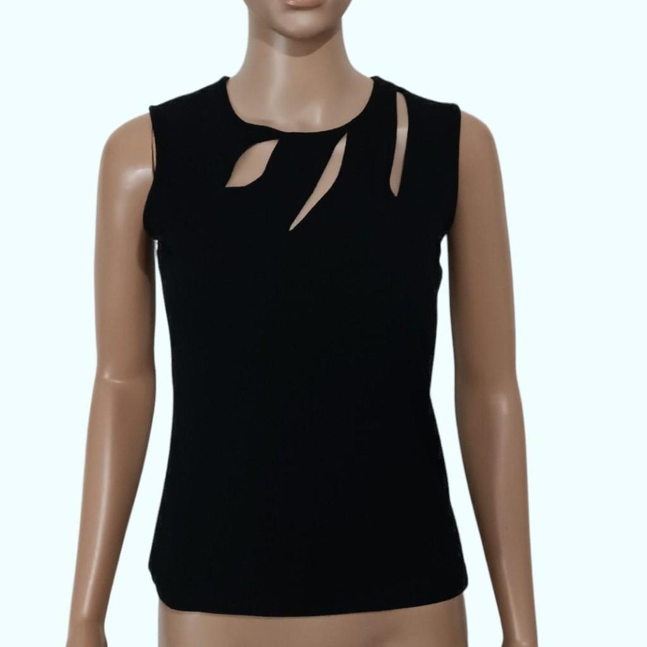 Principles black cut out sleeveless top. Size 12 in... - Depop