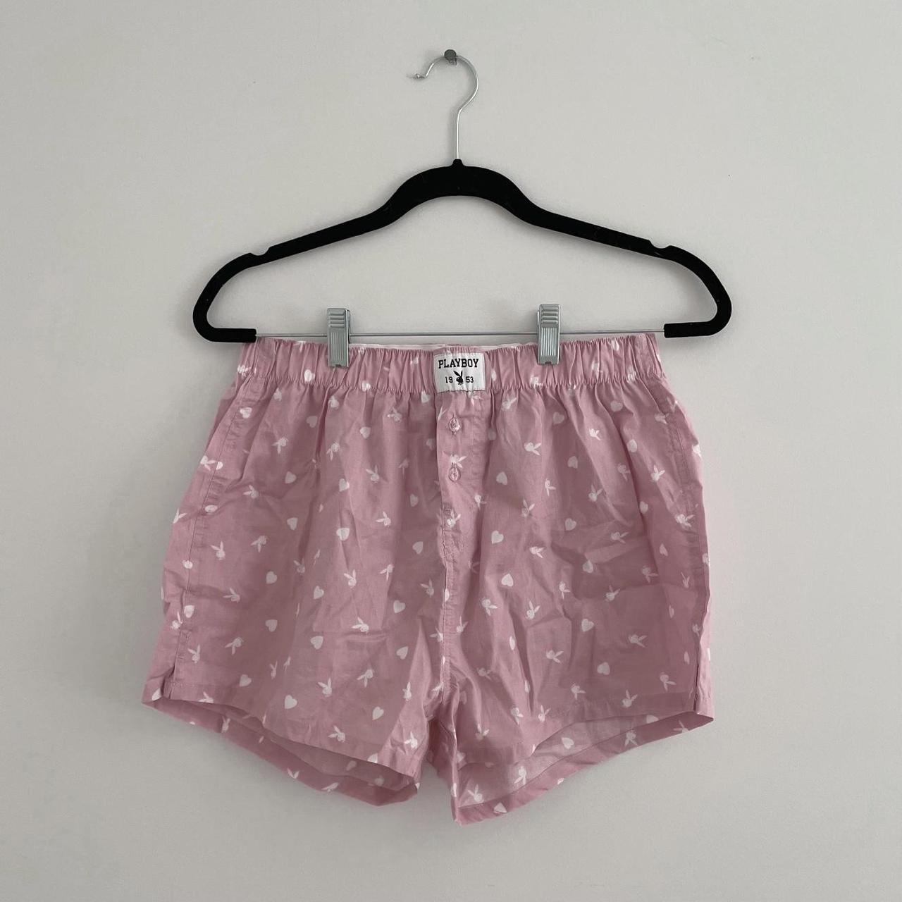 Playboy by Pacsun Pink Boxer Shorts - Depop