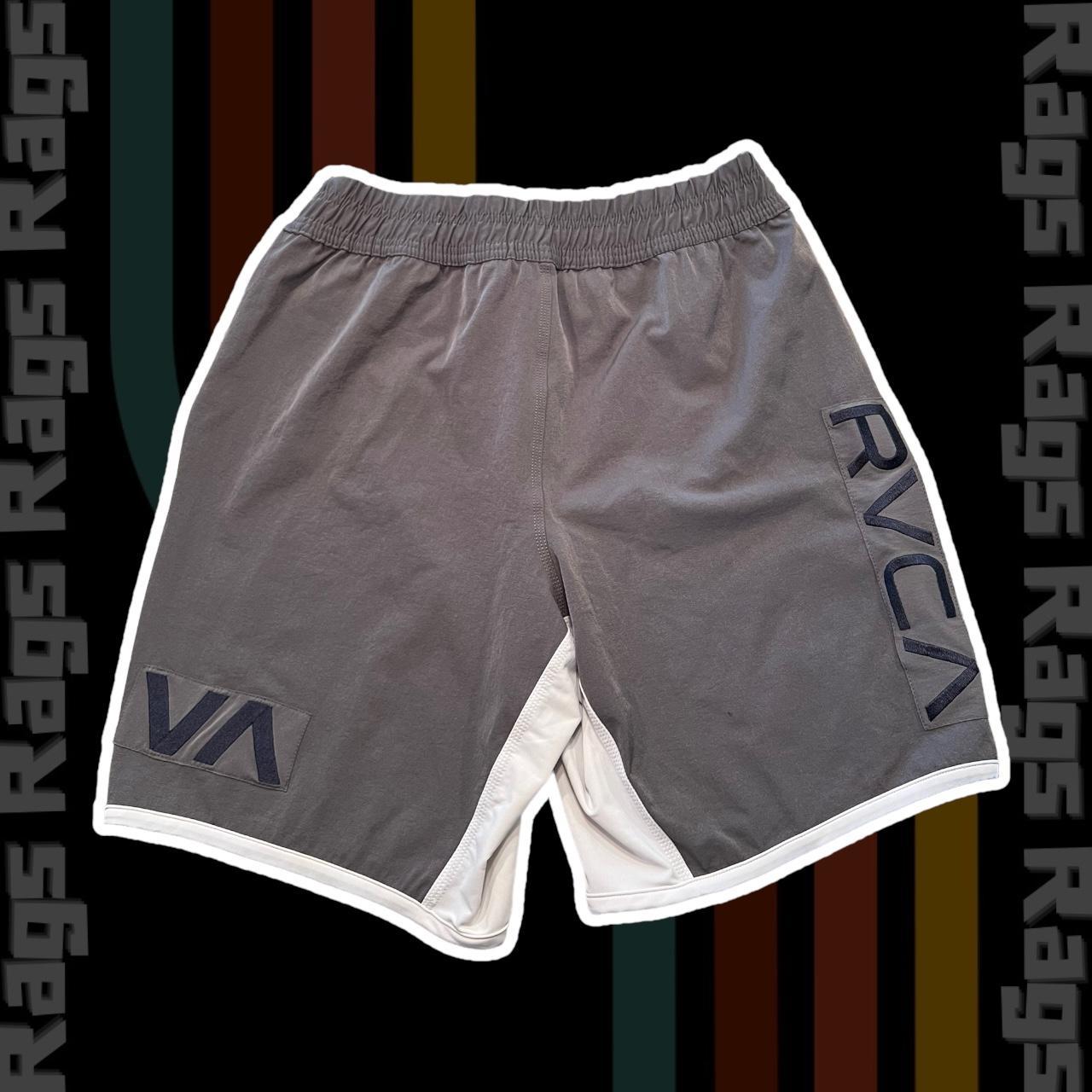 RVCA Men's Grey and White Shorts | Depop