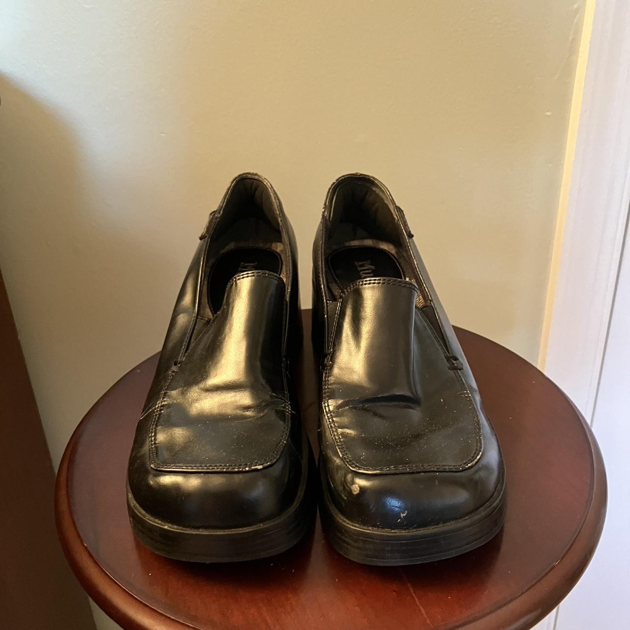 Mudd black faux leather platform schoolgirl... - Depop