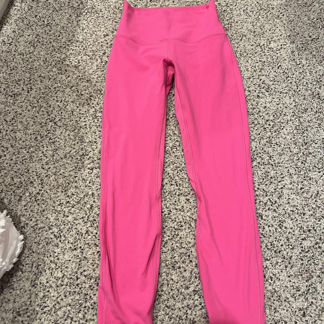 Pink lululemon leggings size 4 - Depop