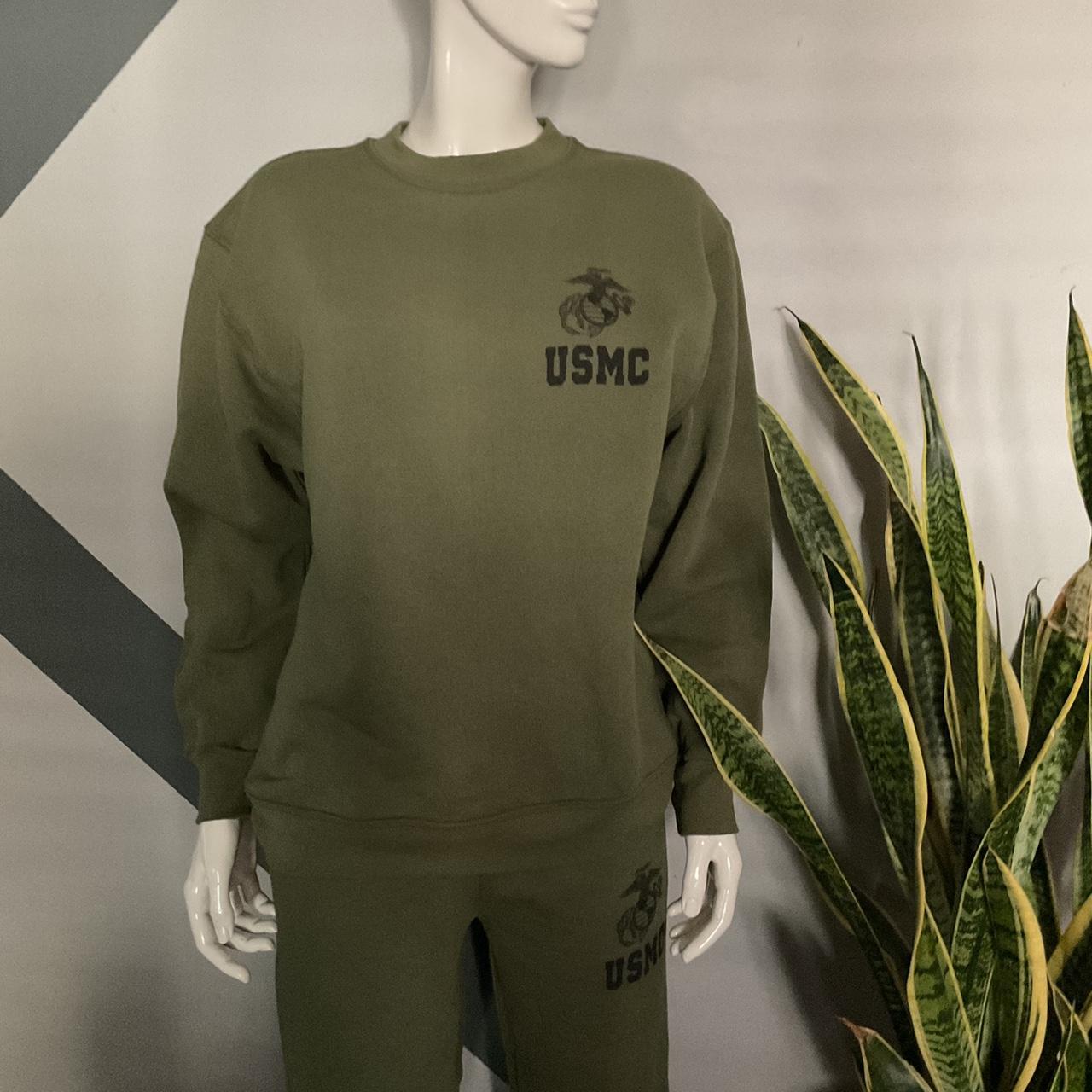 USMC poly cotton fleece pull over Brand new Unisex - Depop