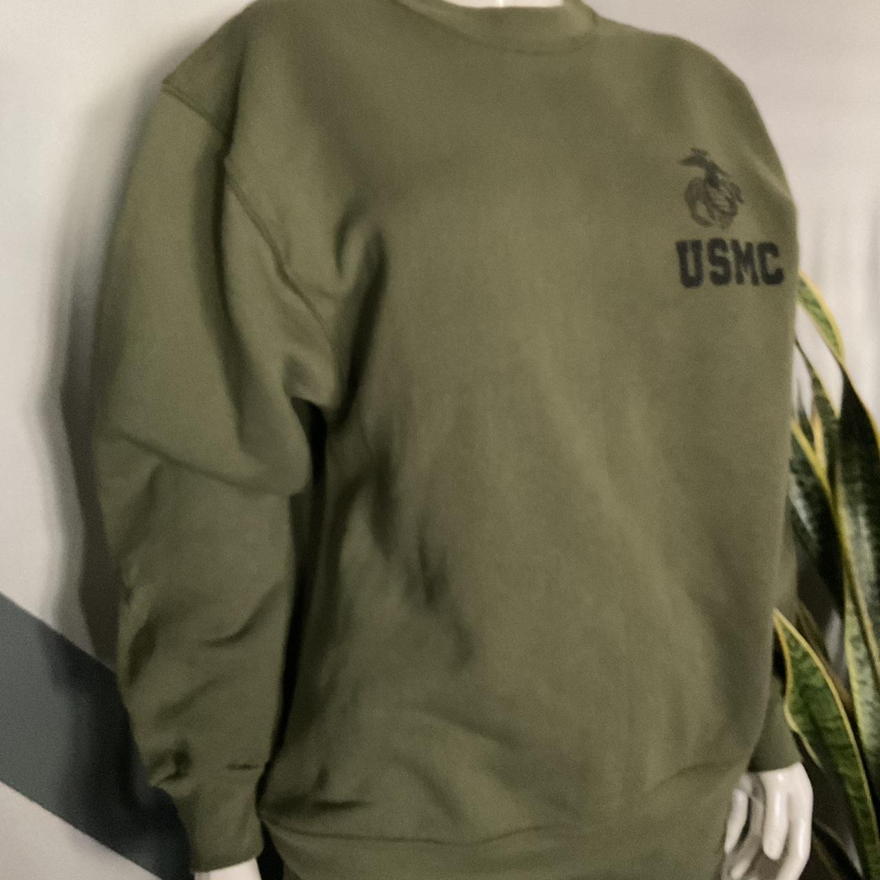 USMC poly cotton fleece pull over Brand new Unisex - Depop