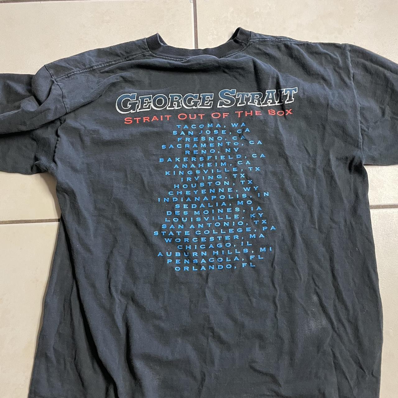Vintage George Strait Tour Band Tee 90s Good... - Depop