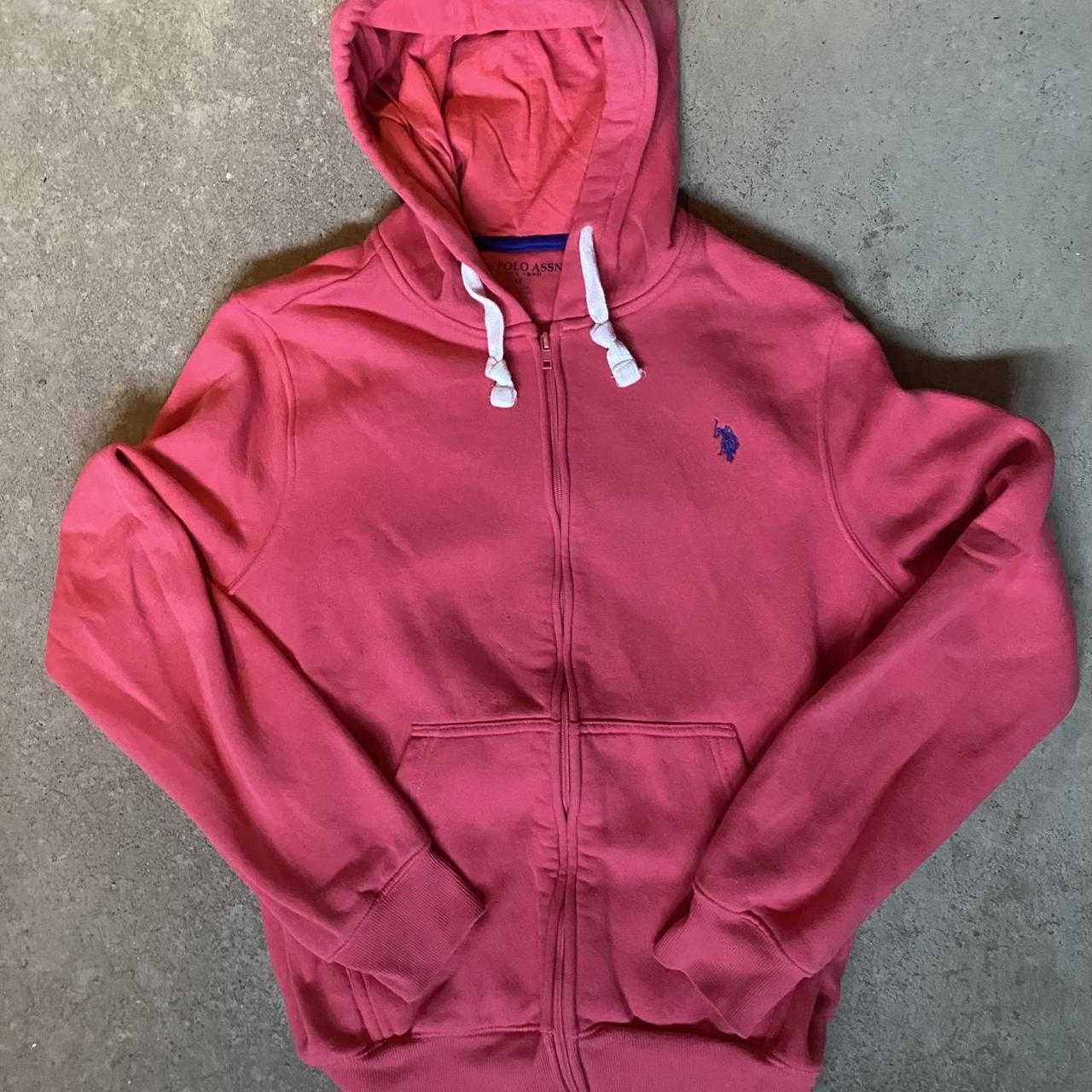 Pink Polo Ralph Lauren zip up hoodie. Size... - Depop